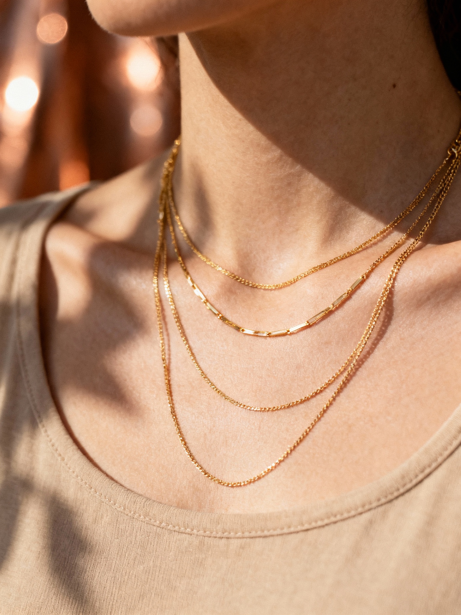 Elegant Gold Necklaces Photo on Lummi