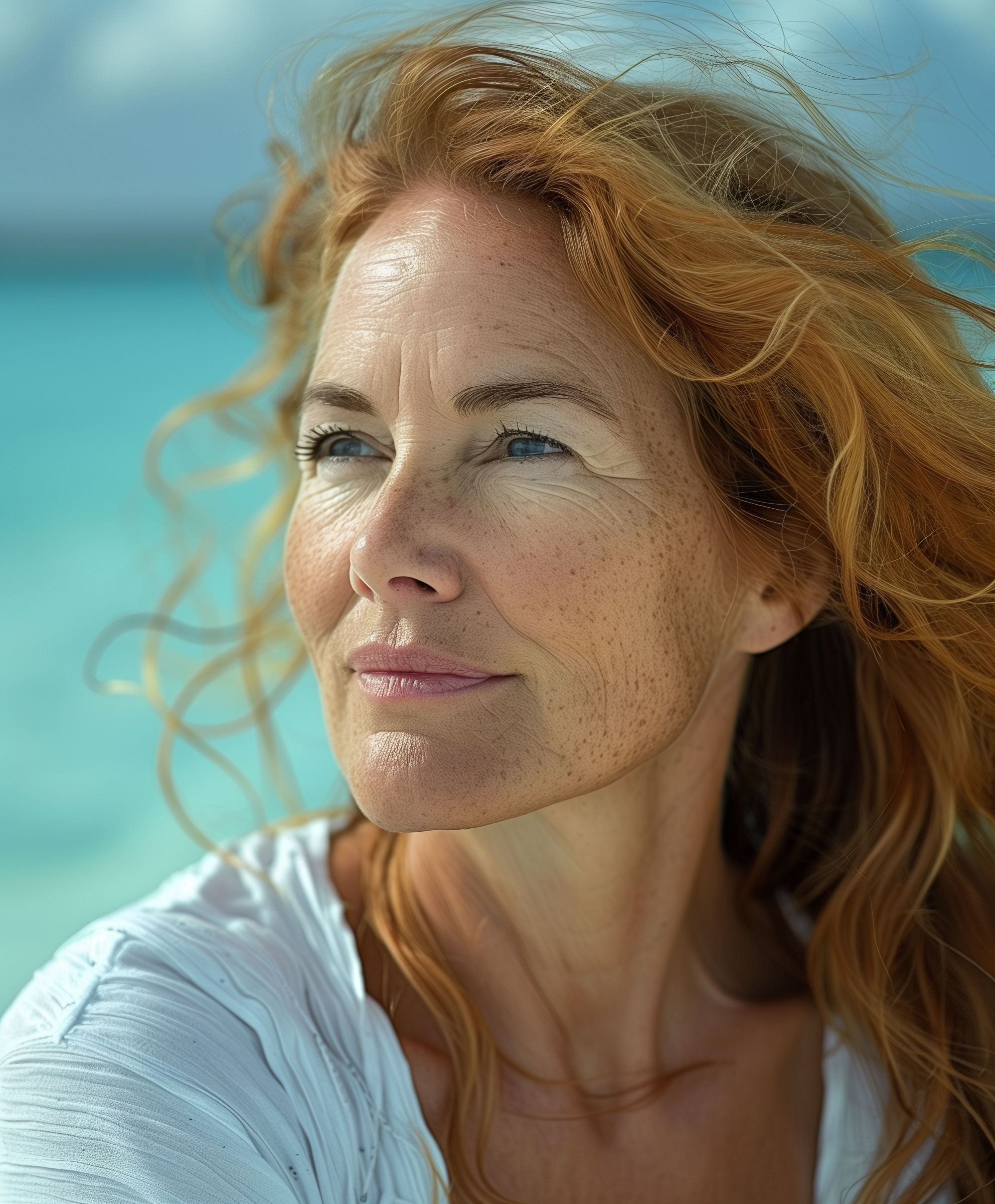Serene Redhead Portrait Photo On Lummi