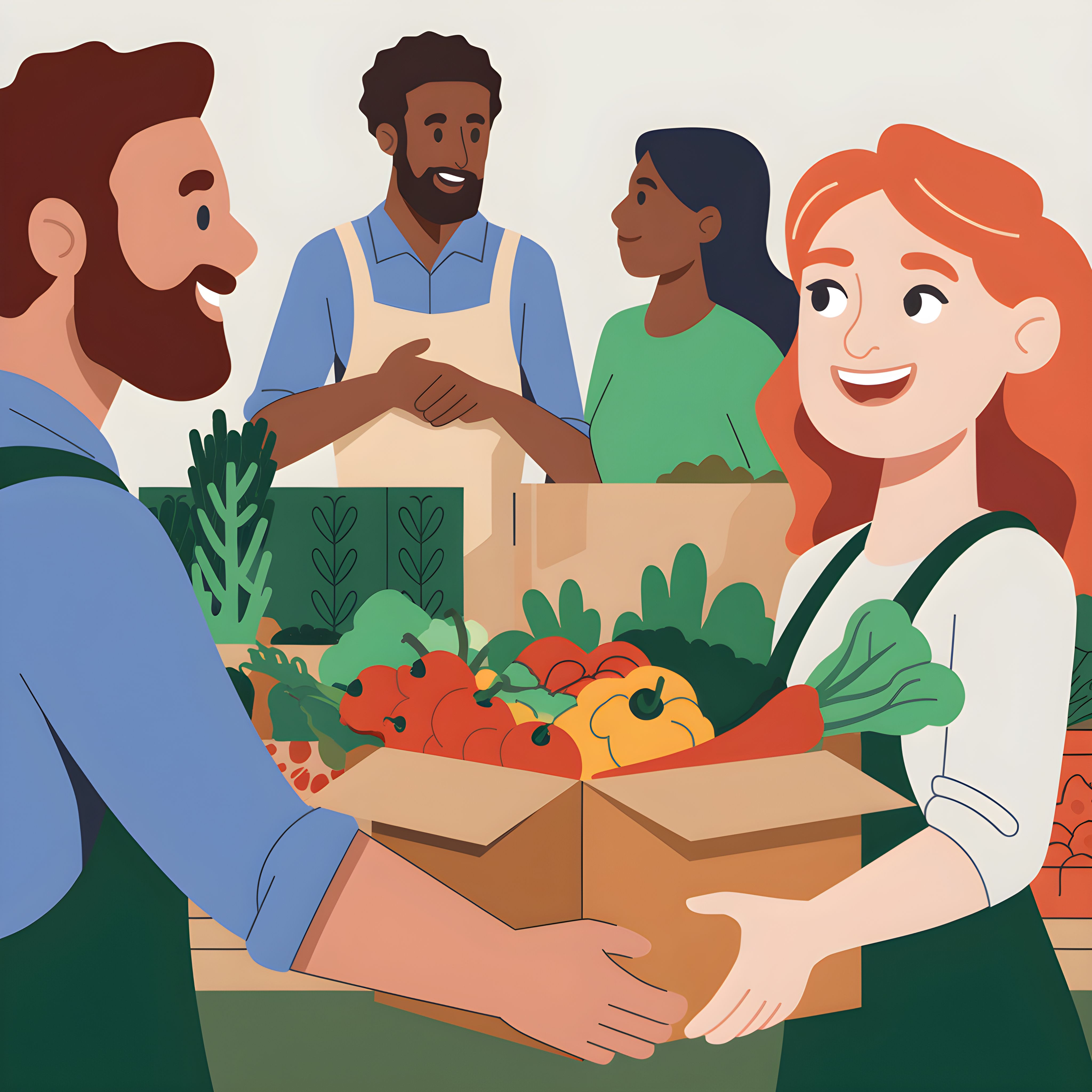 Vegetable Exchange Illustration Illustration on Lummi