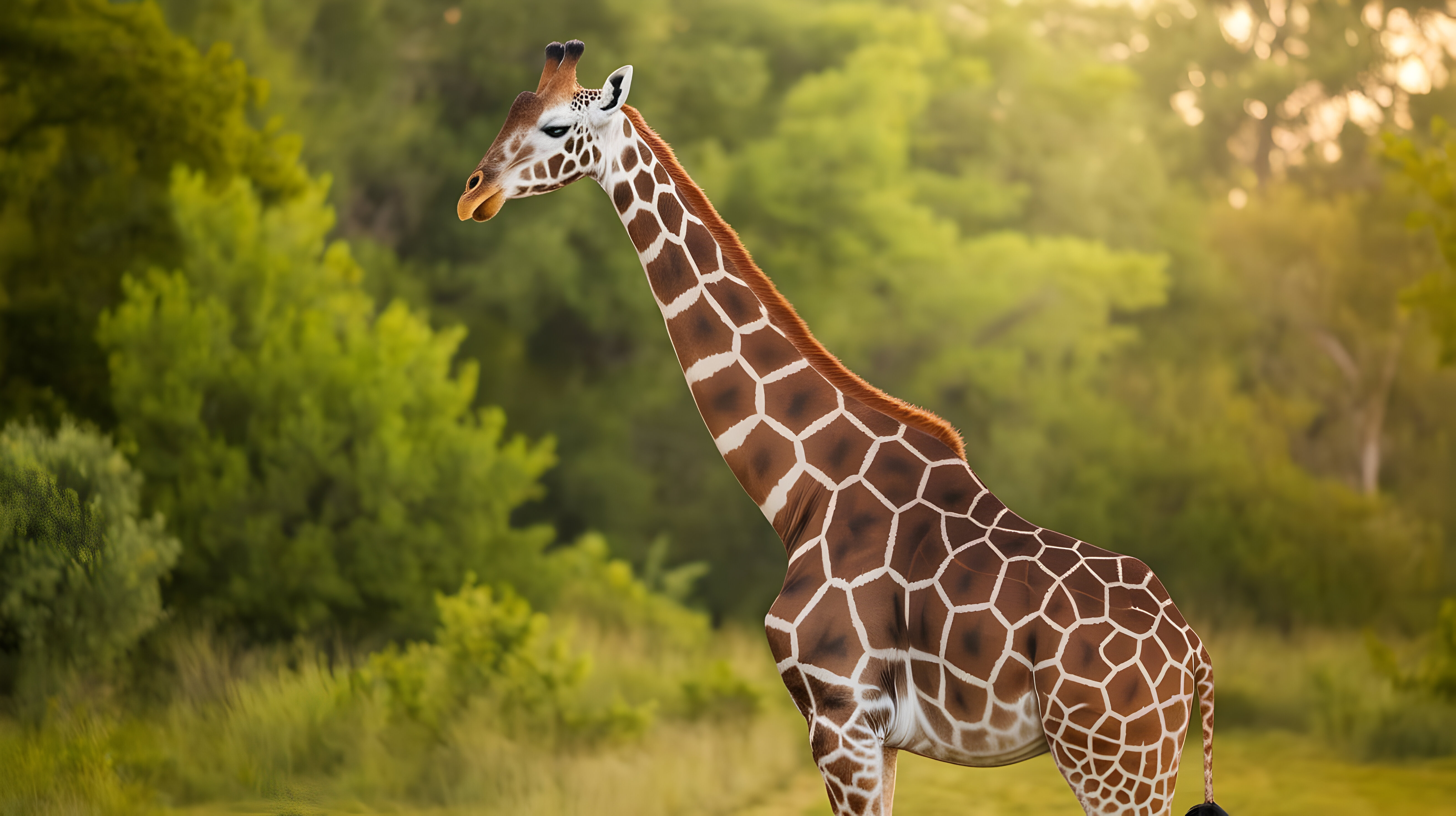 Graceful Giraffe Scene Photo on Lummi