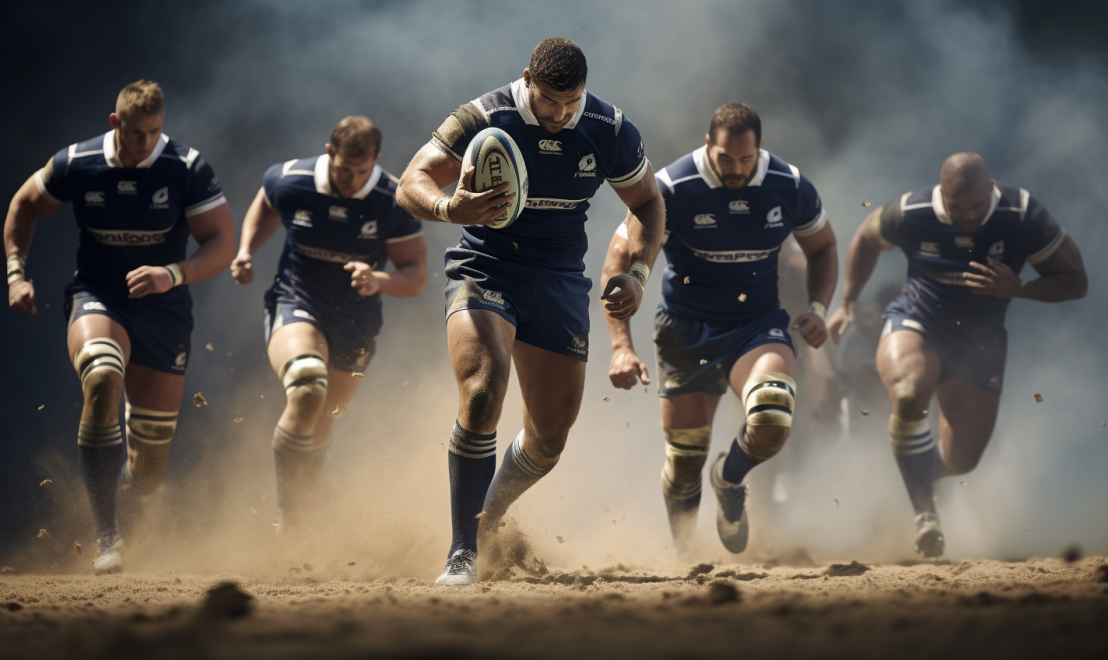 Unity in Motion: Rugby Charge Photo on Lummi