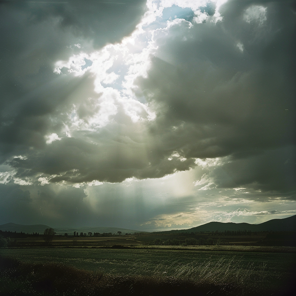 Dramatic Landscape Under Stormy Skies Photo on Lummi