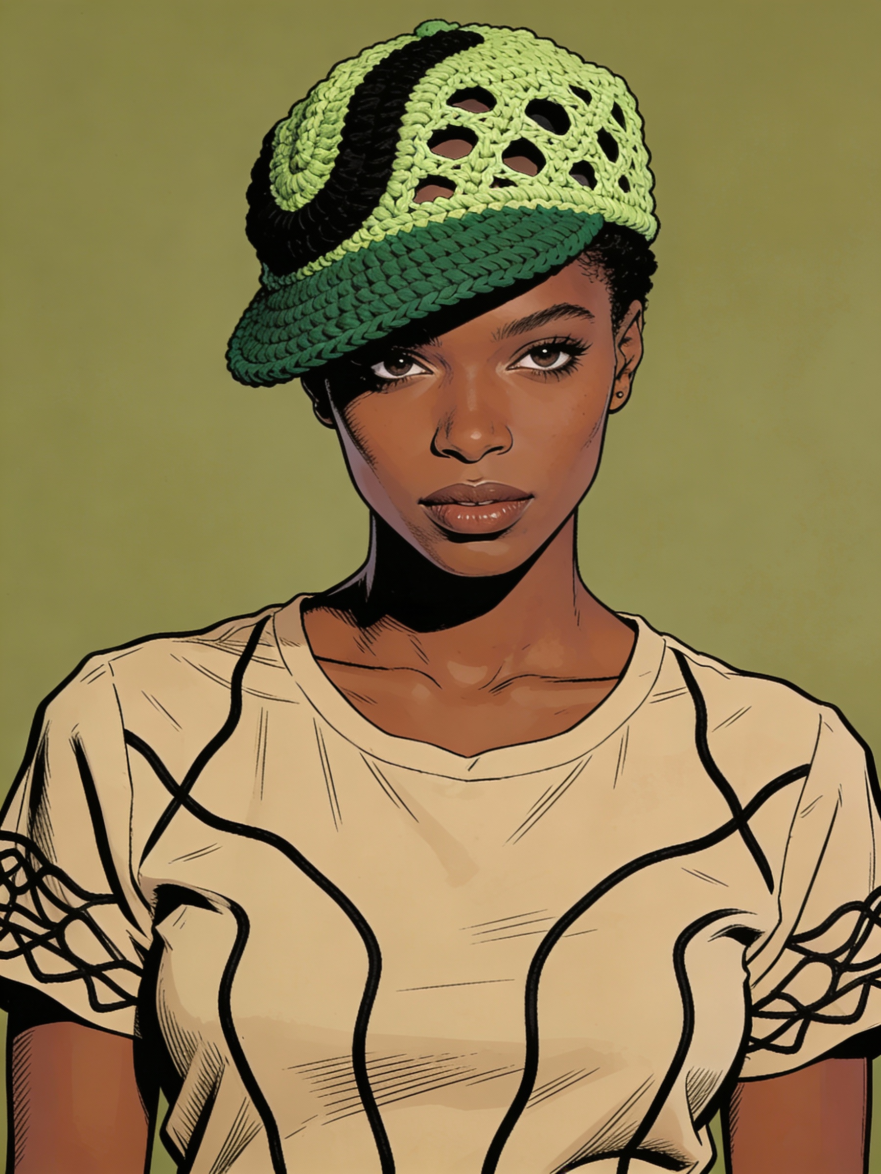 Stylized Portrait Art Illustration on Lummi