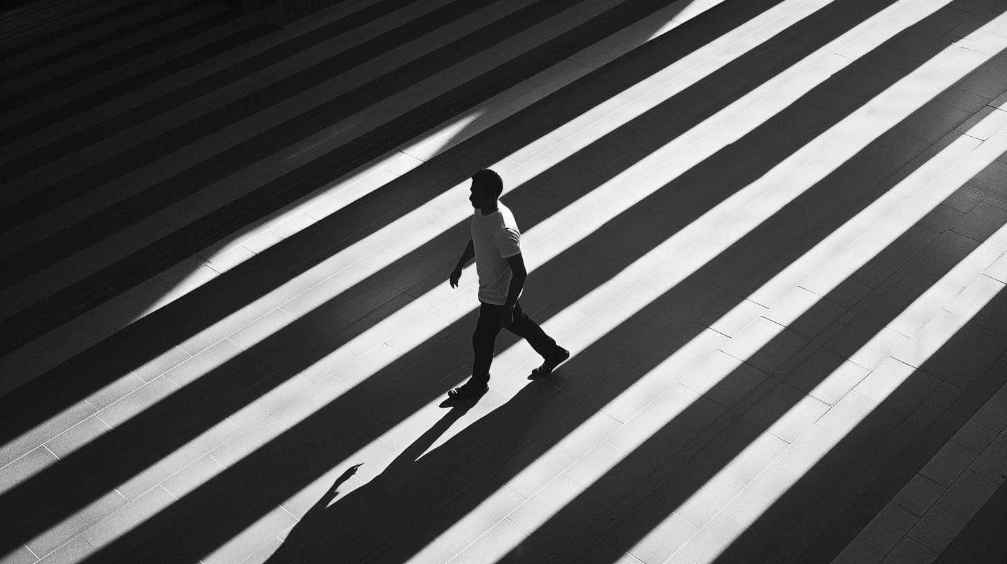 Human Figure in Light and Shadow Photo on Lummi