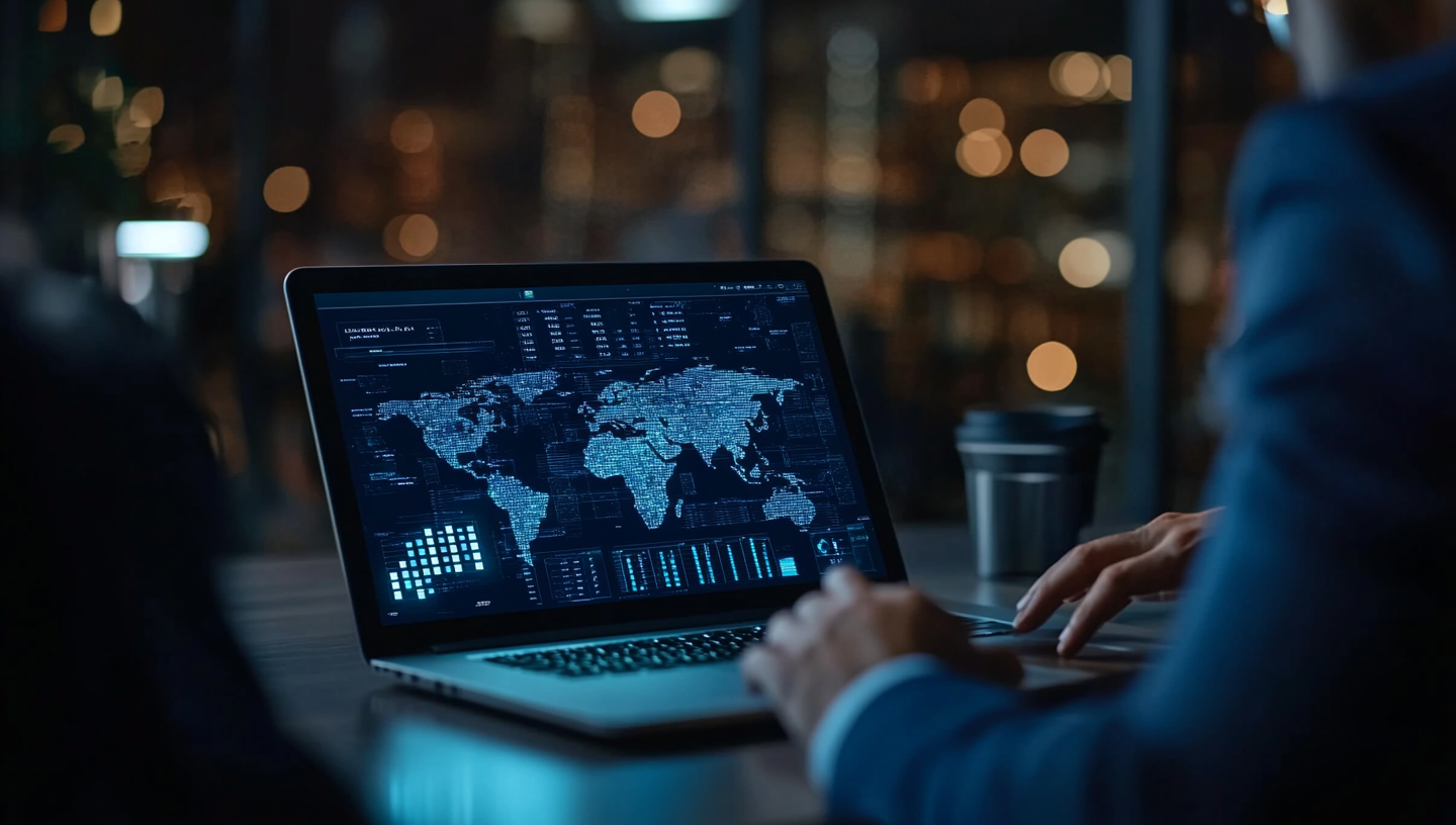 Cybersecurity Professional Analyzing Global Data Photo on Lummi