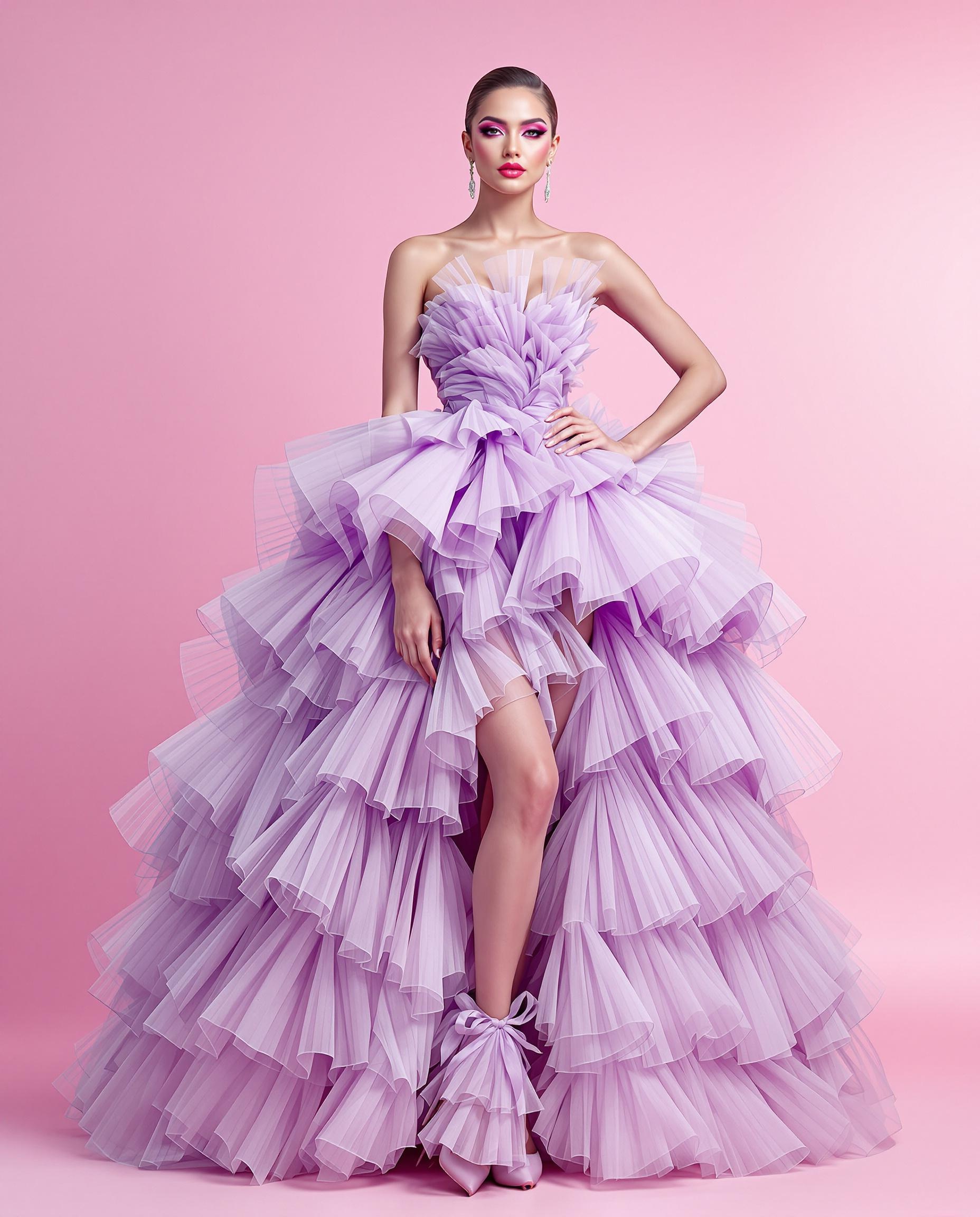 Elegant Lilac Fashion Pose Photo on Lummi
