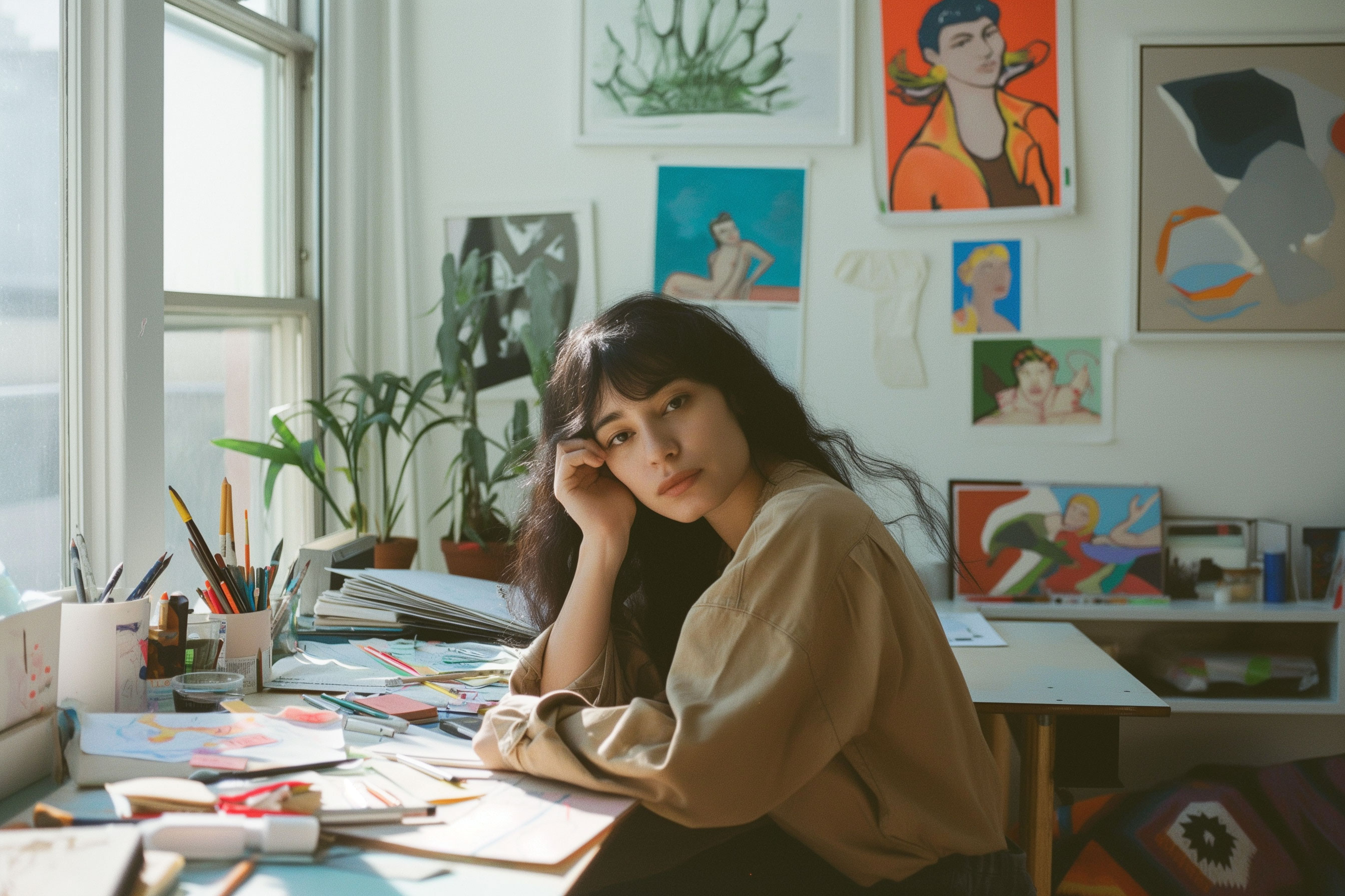 Contemplative Artist at Work Photo on Lummi