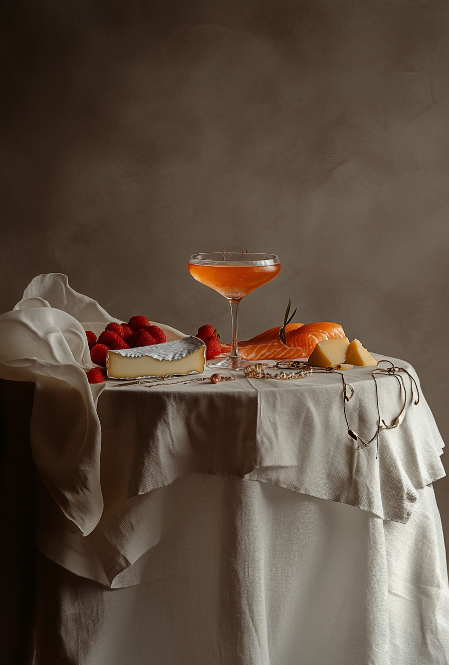 Elegant Still Life with Cocktail Photo on Lummi