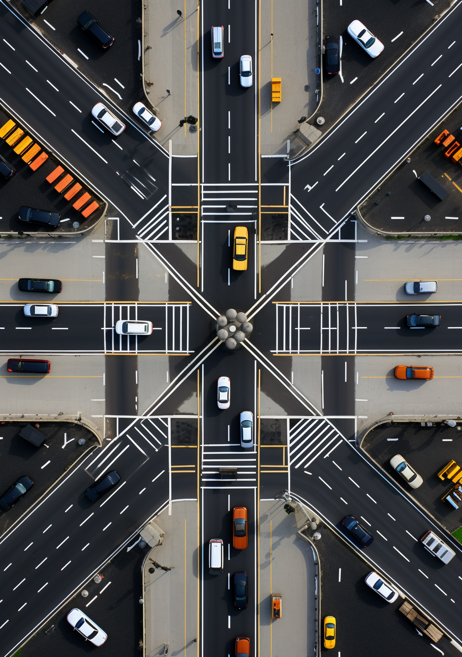 Aerial Intersection Dynamics Photo on Lummi