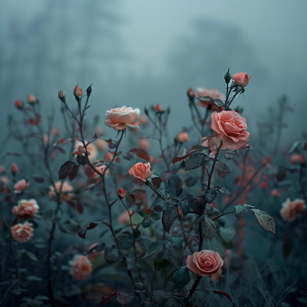 Misty Morning Roses Photo on Lummi