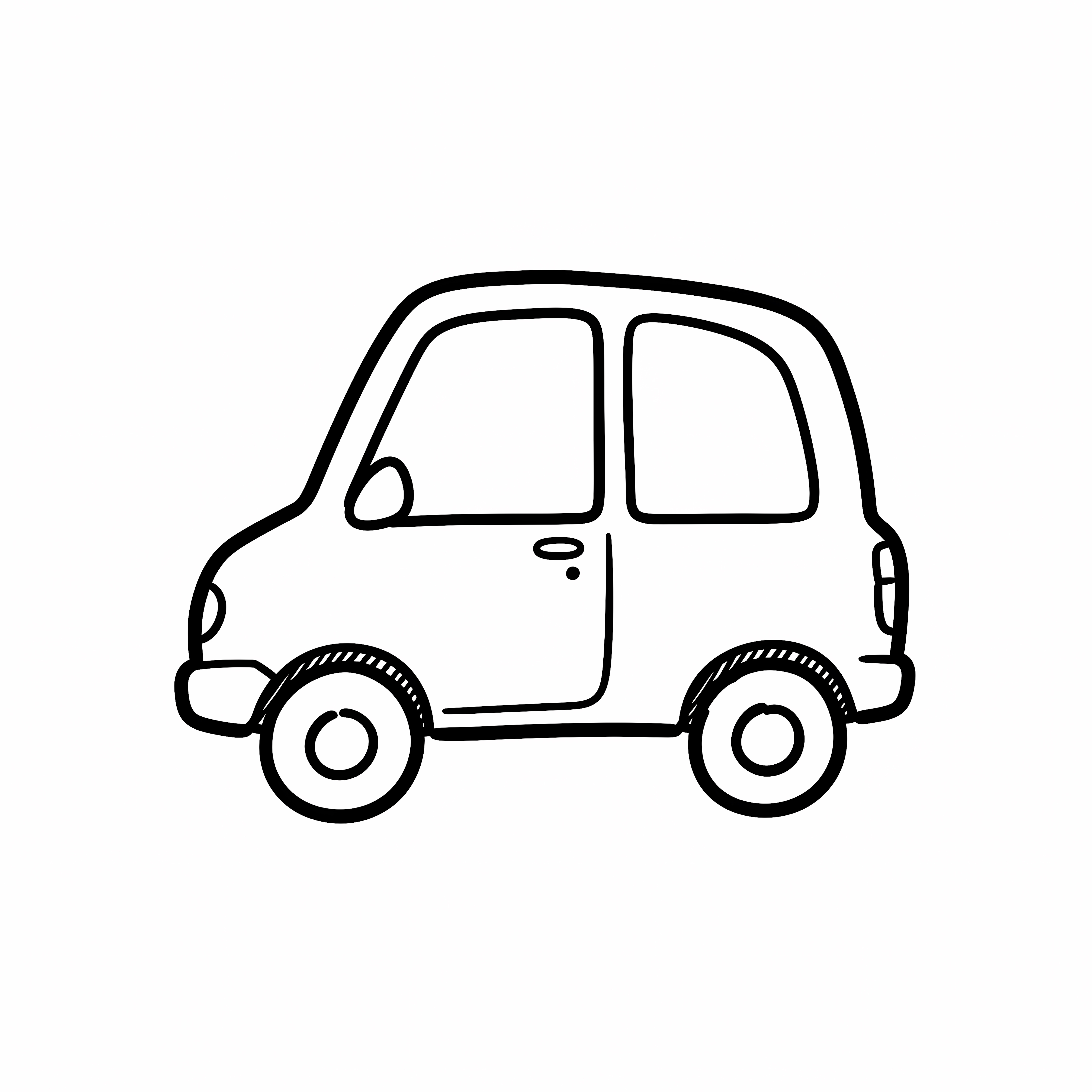 Cartoon Compact Car Illustration on Lummi
