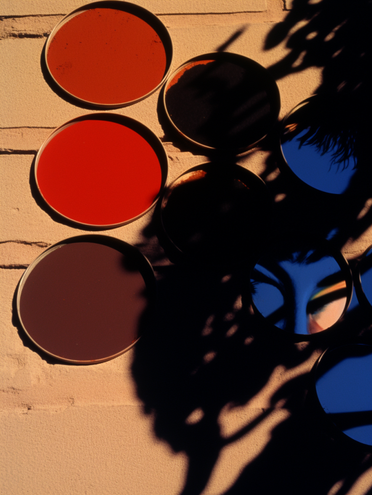 Lummi Photo - Chromatic Shadows on Circles Wall Art