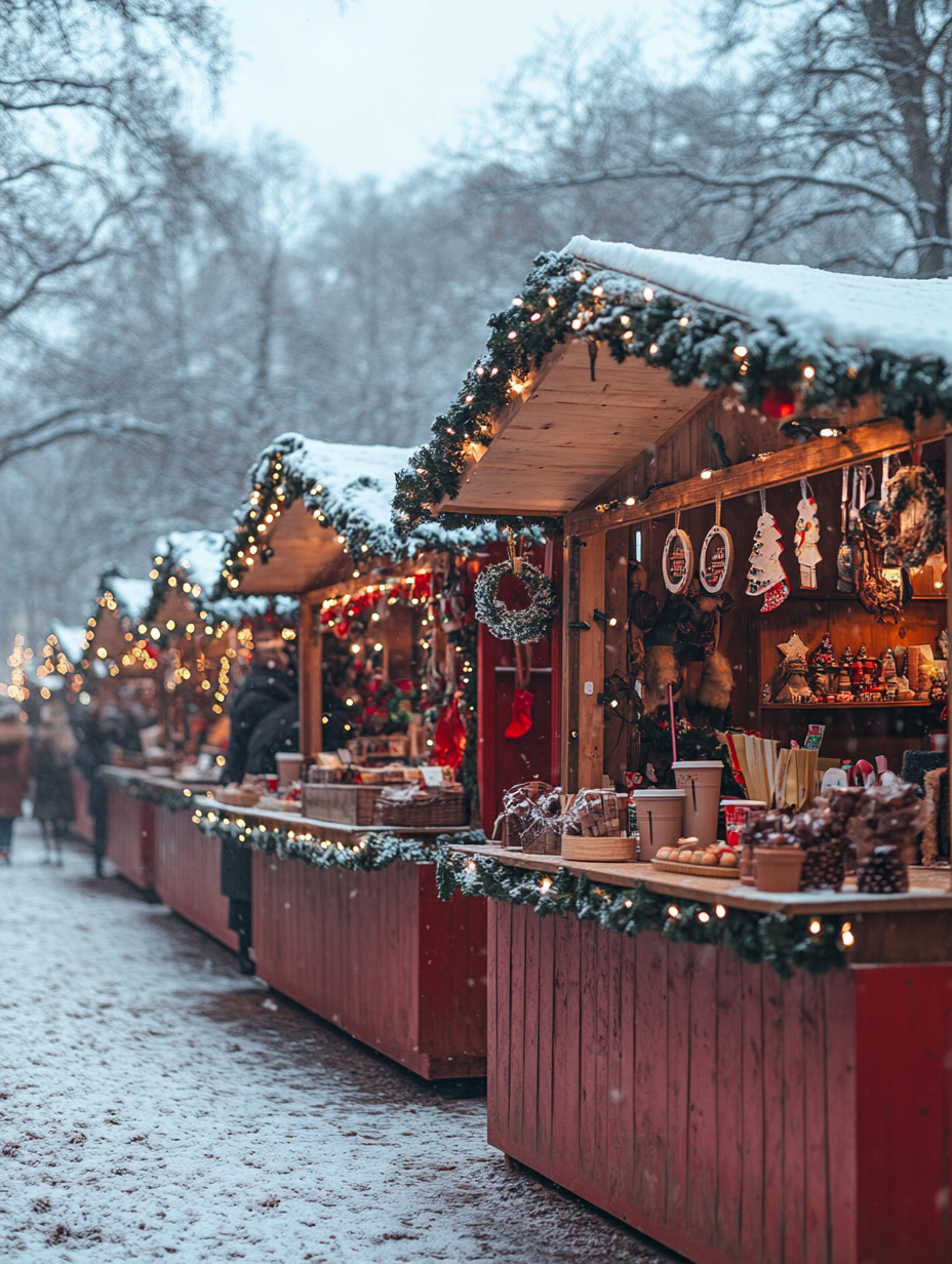 Festive Outdoor Christmas Market Photo on Lummi
