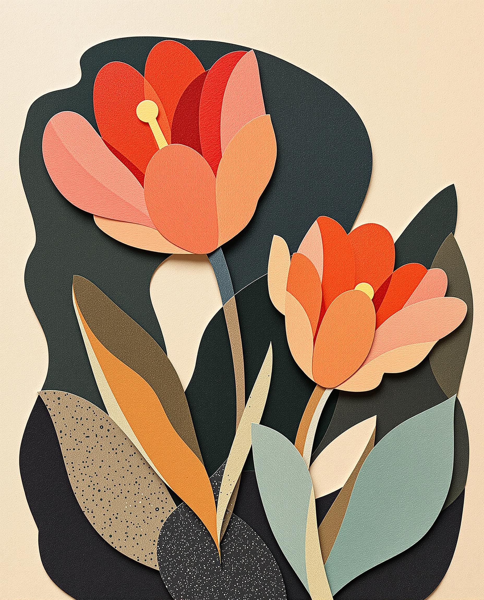 Paper Flower Artwork Illustration on Lummi
