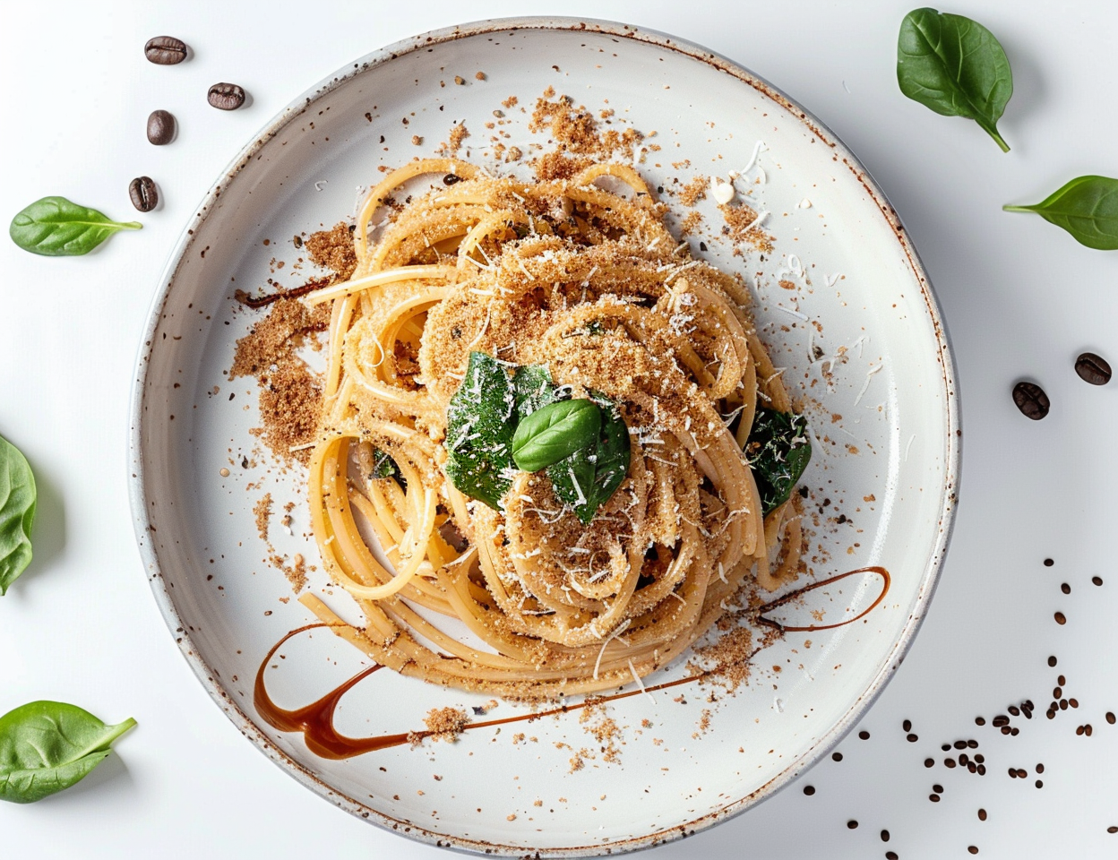 Artfully Presented Spaghetti Dish Photo on Lummi