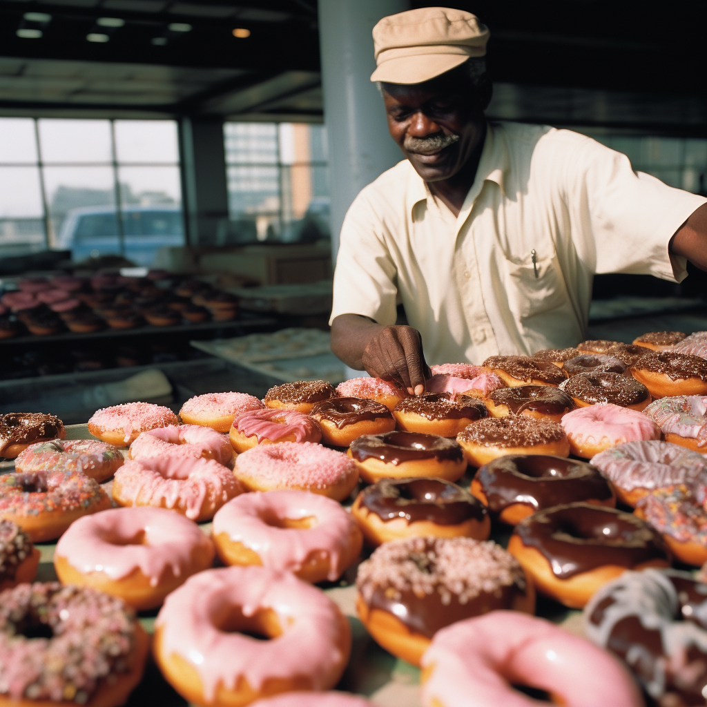 Joyful Doughnut Artisan at Local Bakery Photo on Lummi