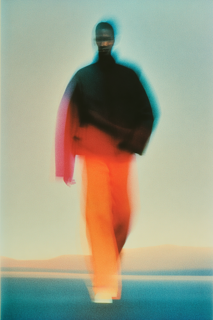 Blurred Walking Figure Photo on Lummi