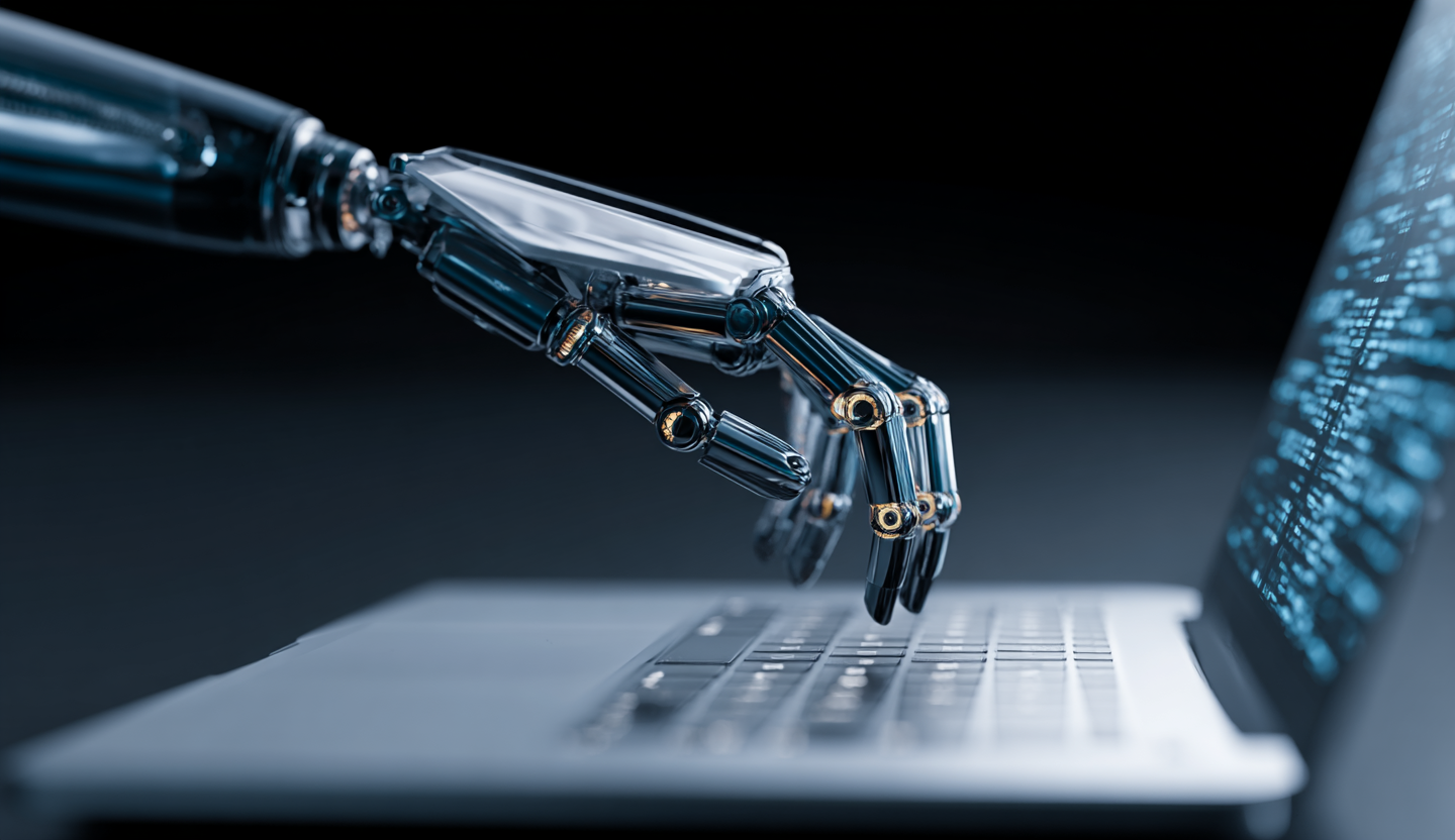 Robotic Hand Typing Photo on Lummi