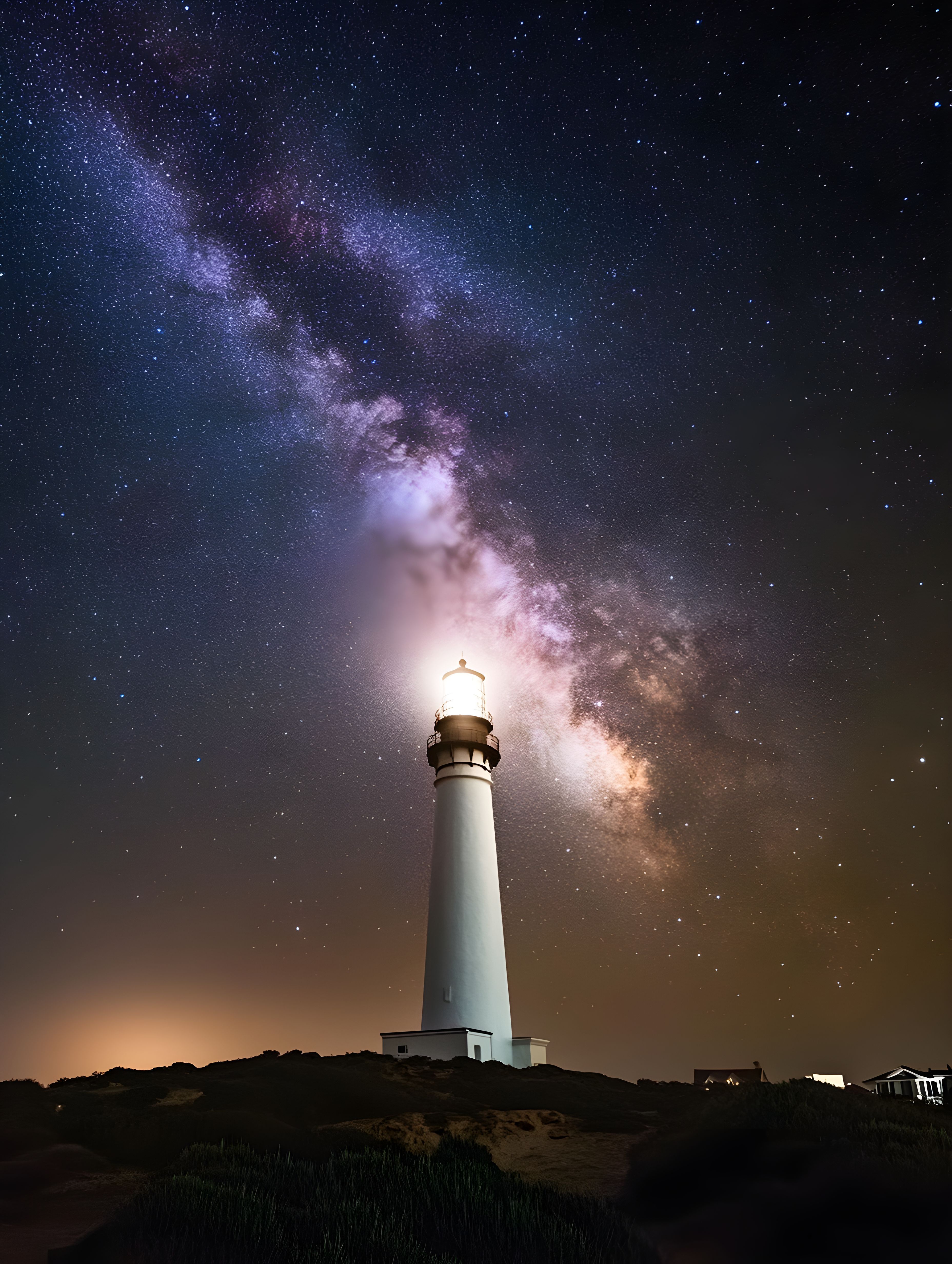 Lighthouse under the Stars Photo on Lummi