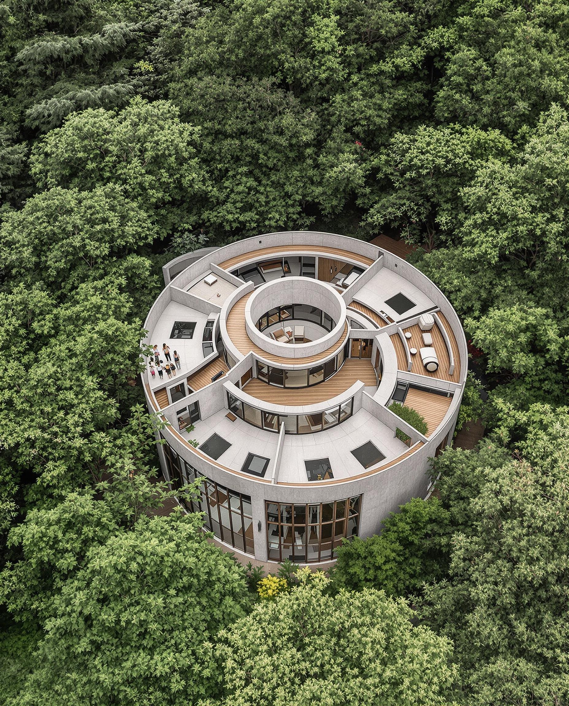 Modern Spiral Building Photo on Lummi