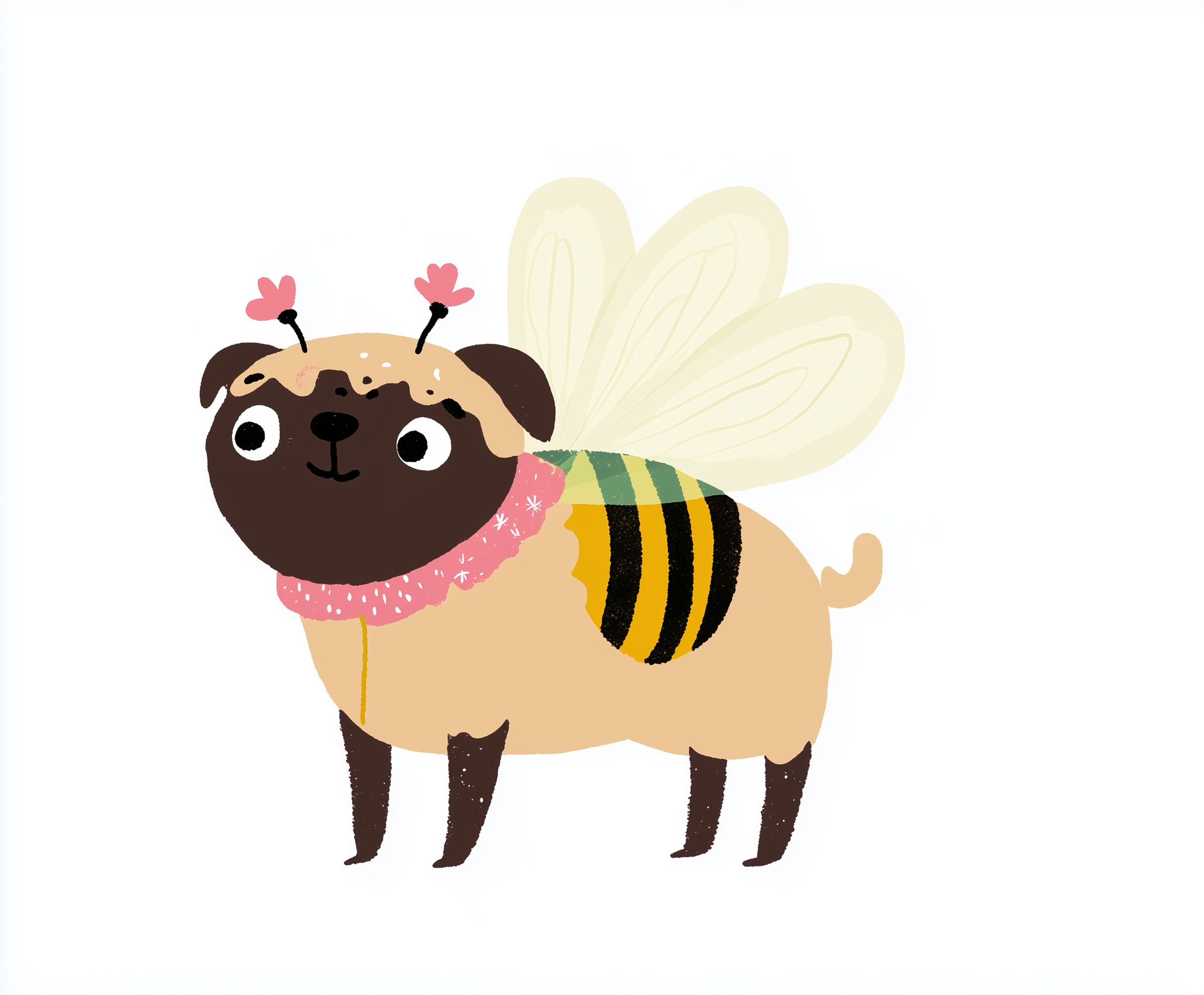 Lummi Illustration - Pug Dressed as a Bee