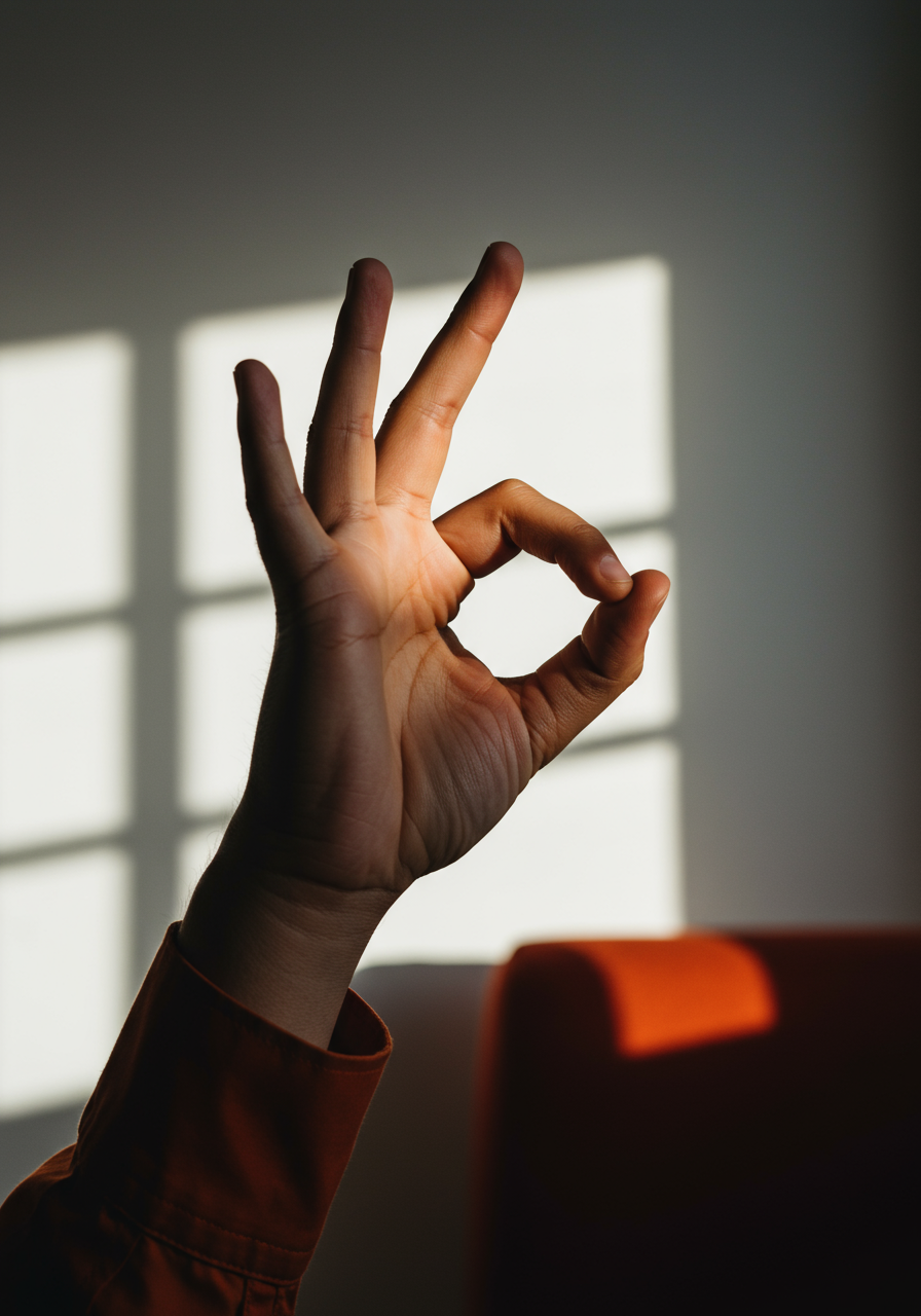 Hand Gesture in Light Photo on Lummi