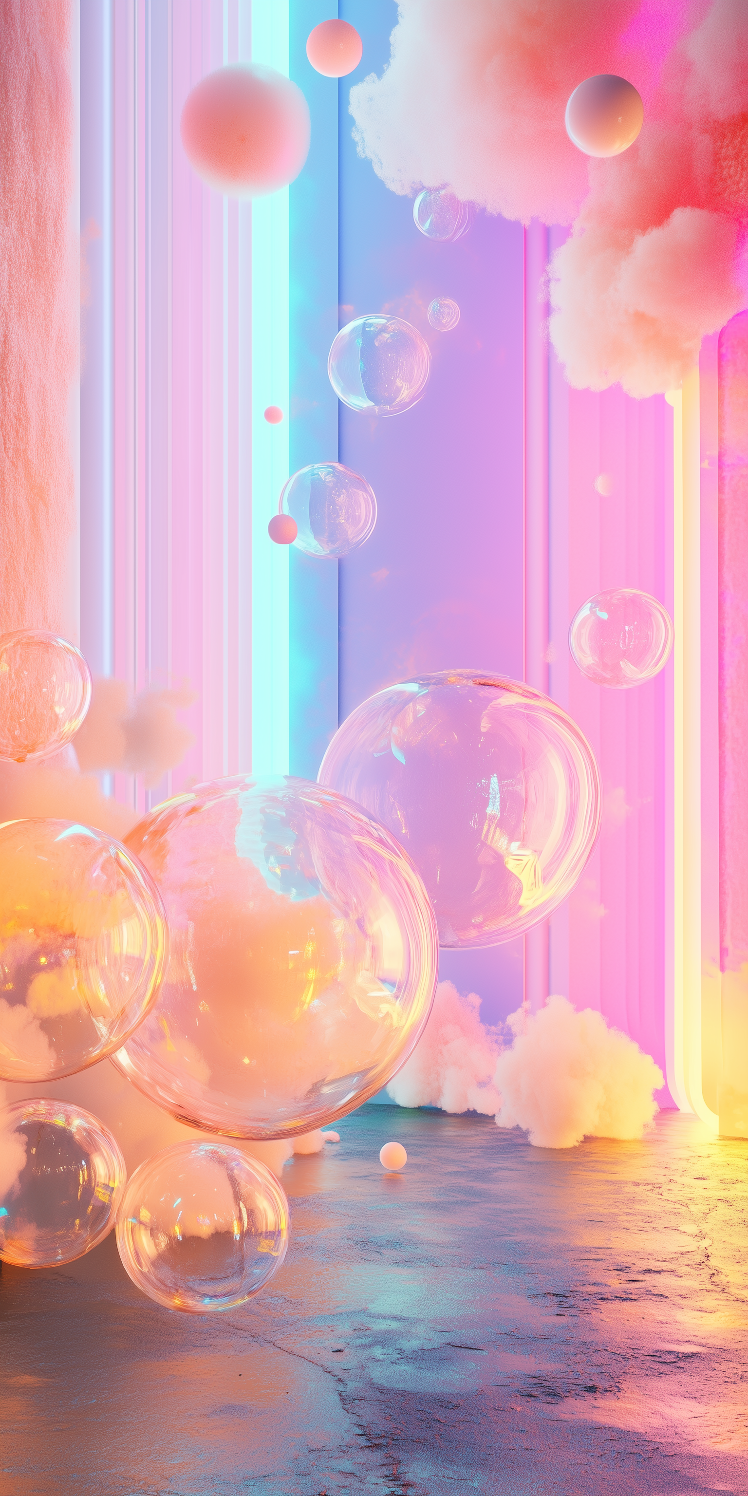 Surreal Bubble Scene Illustration on Lummi