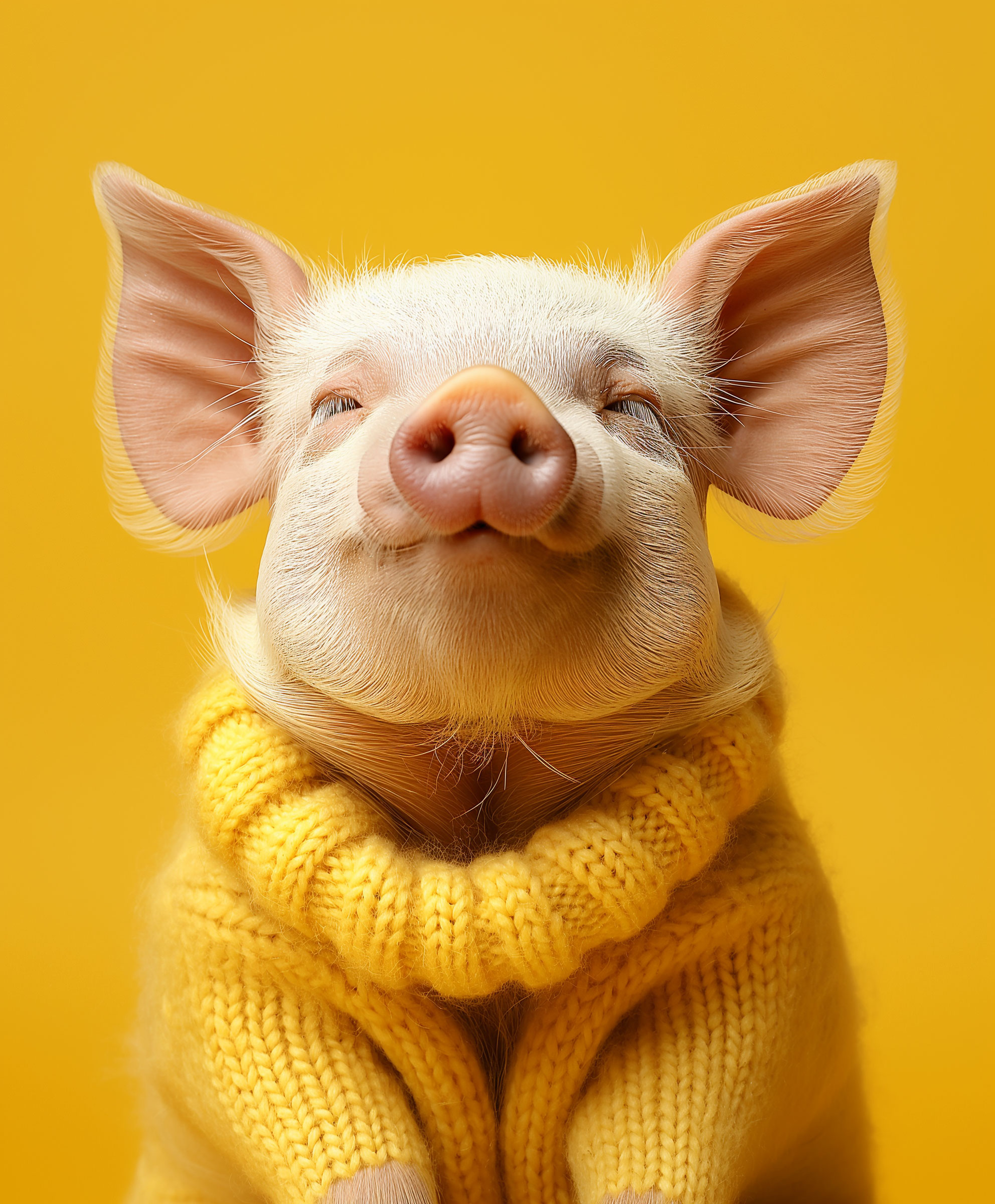 Portrait of a Pig in Yellow Photo on Lummi