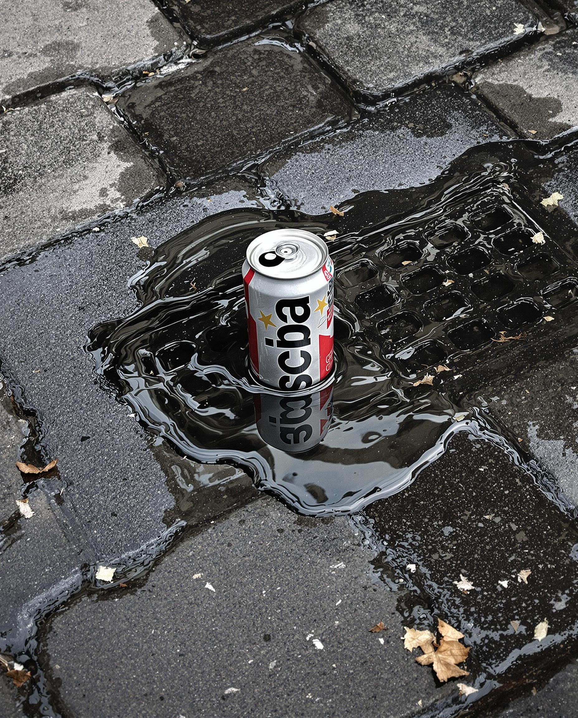 Urban Puddle Reflection Photo on Lummi