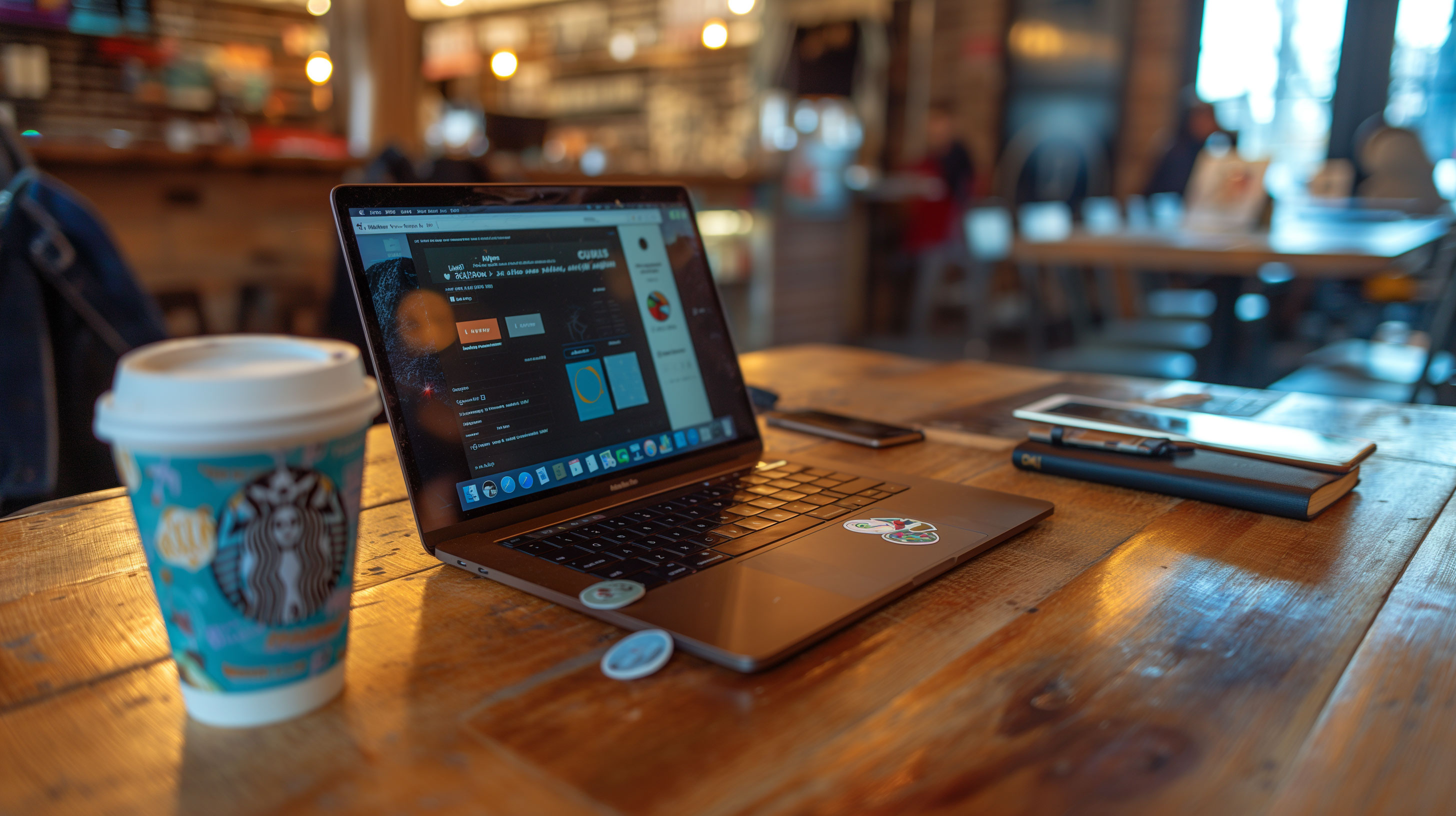 Work Session at a Coffee Shop with Holiday Elements Photo on Lummi