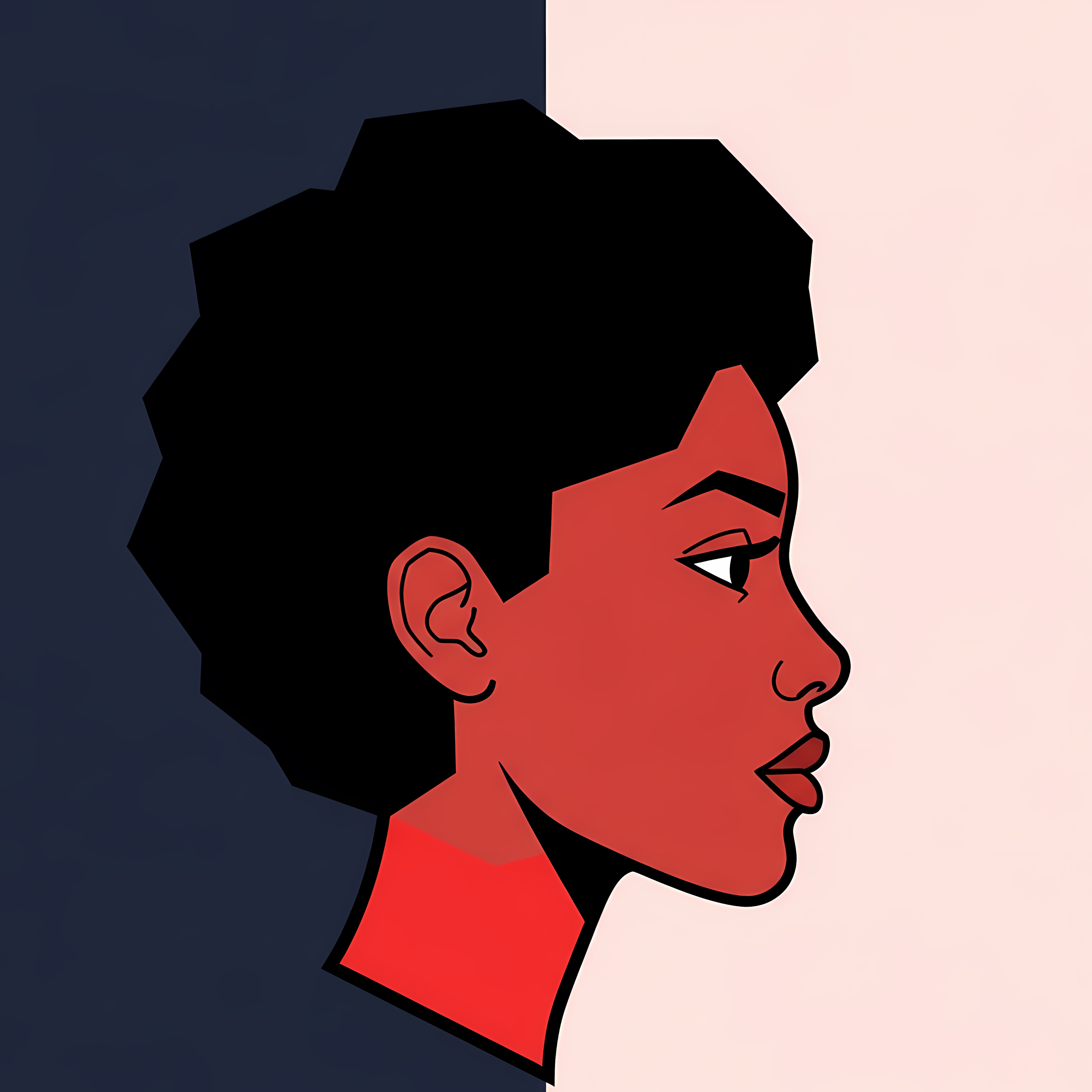 Stylized Profile Art Illustration on Lummi