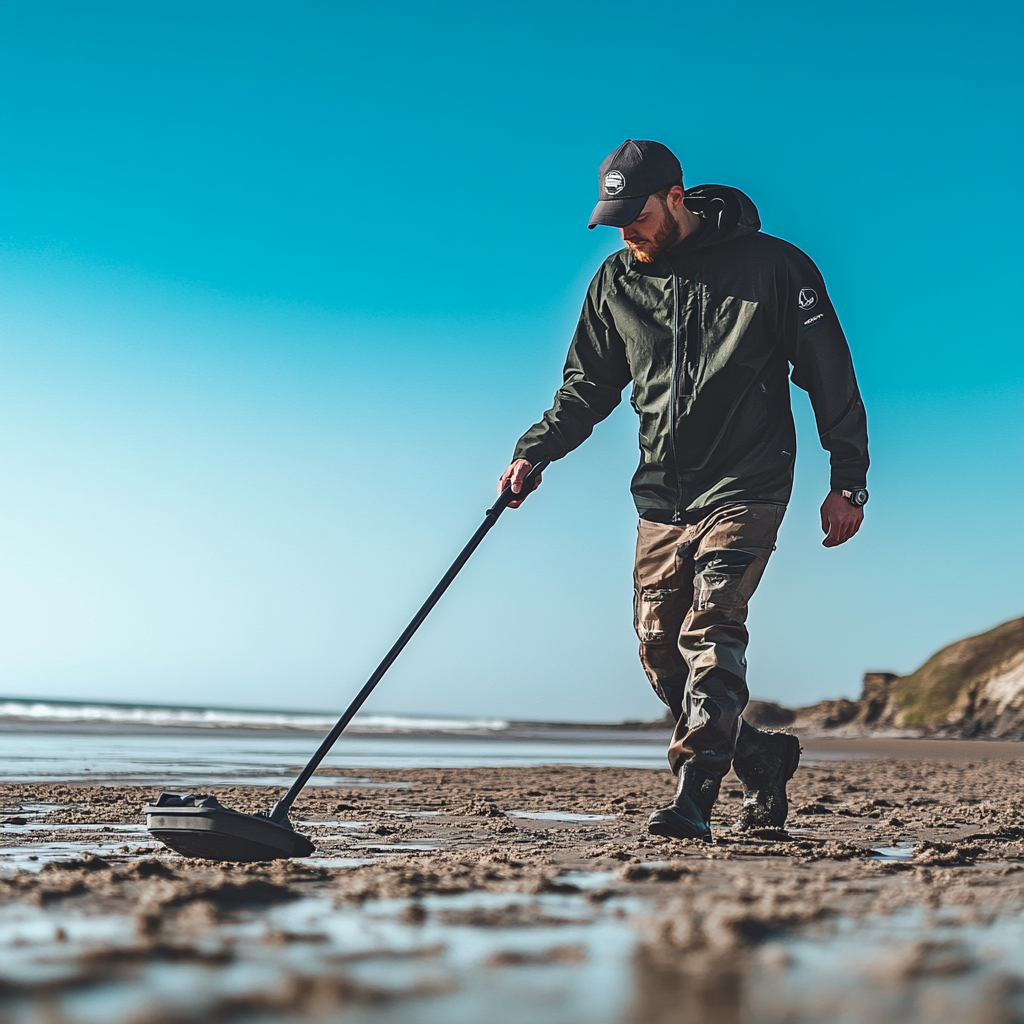 Beach Metal Detector Search Photo on Lummi