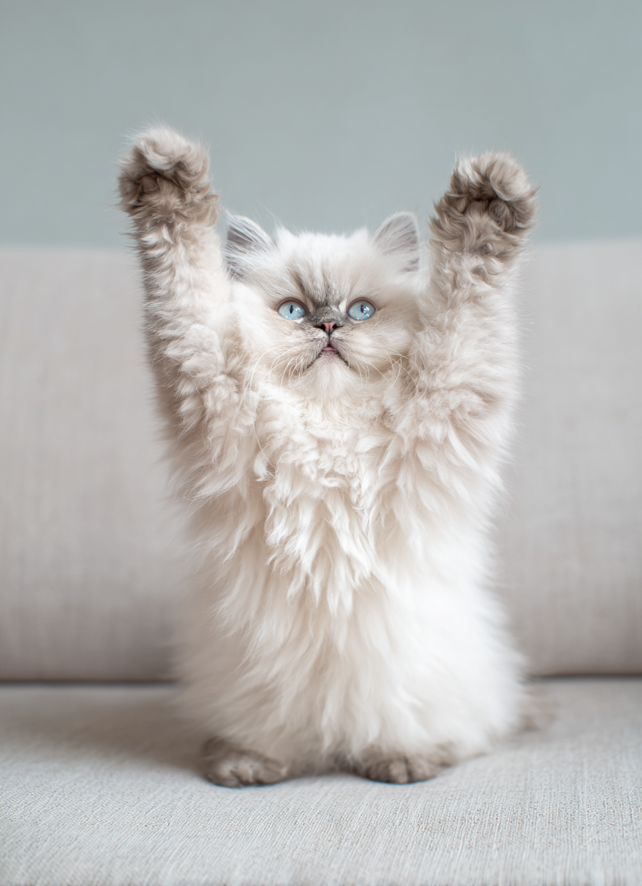 Persian Cat on Couch Photo on Lummi