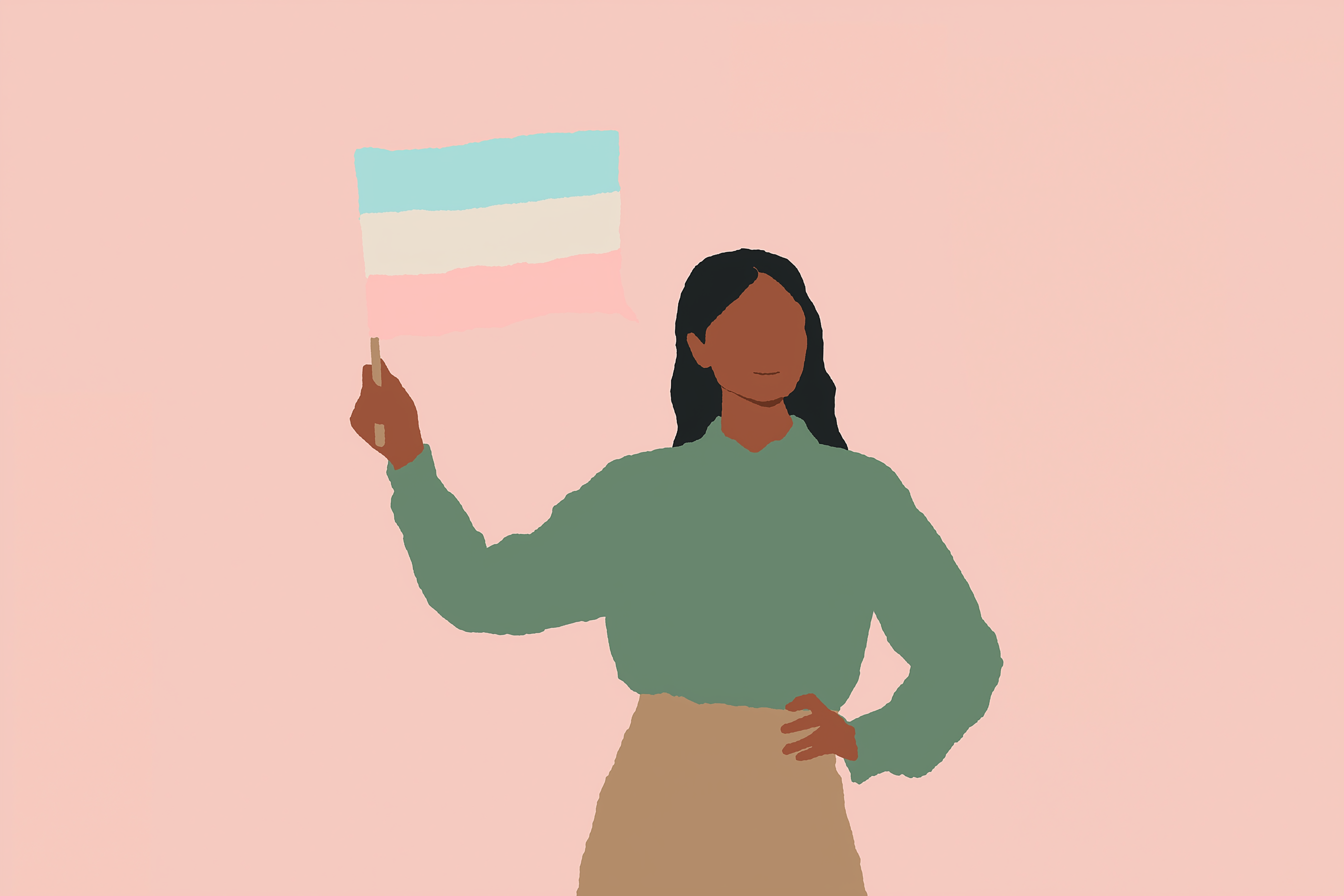 Minimalist Person Art Illustration on Lummi