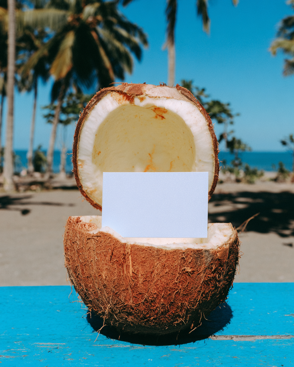 Tropical Coconut Scene Photo on Lummi