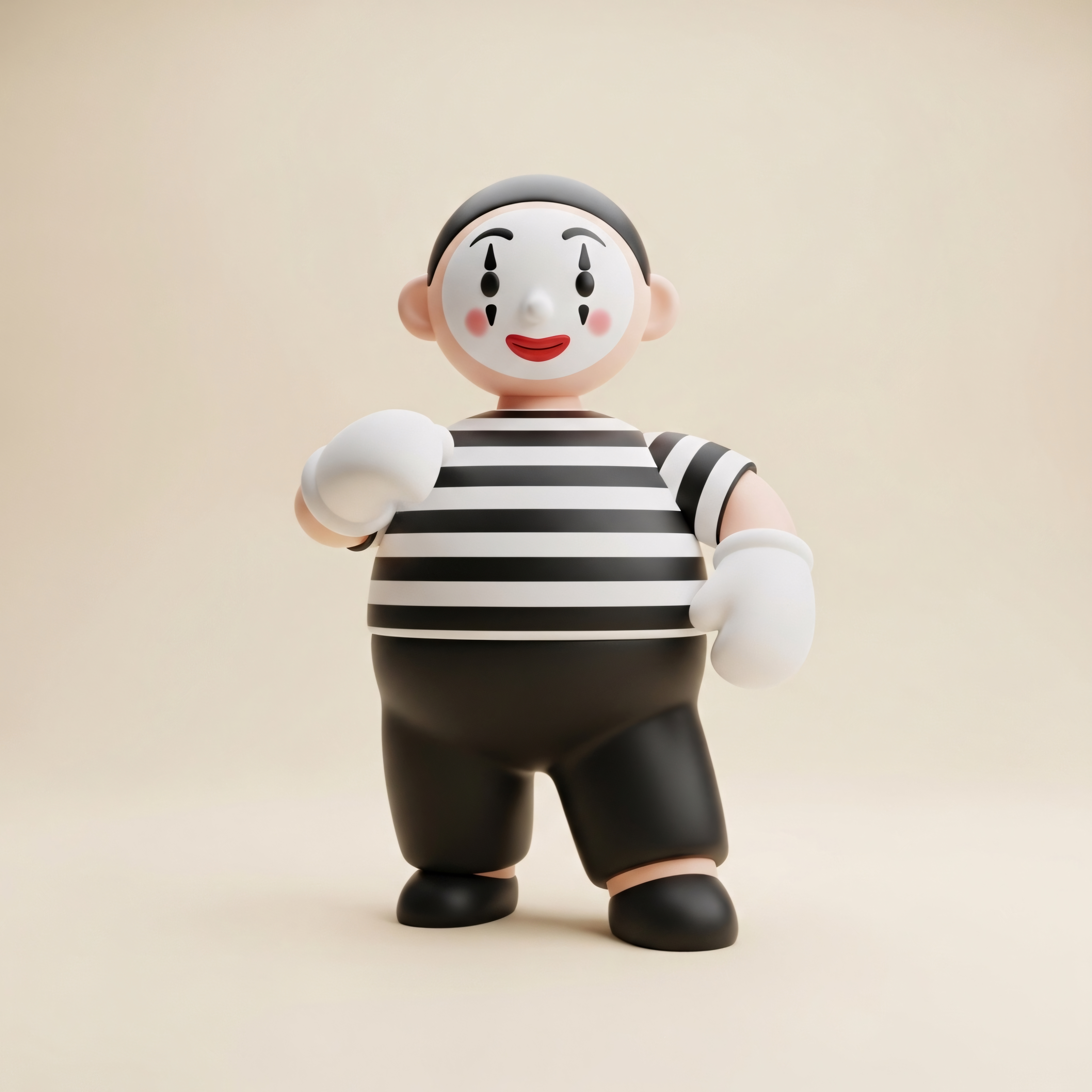 3D Mime Character 3D Image on Lummi
