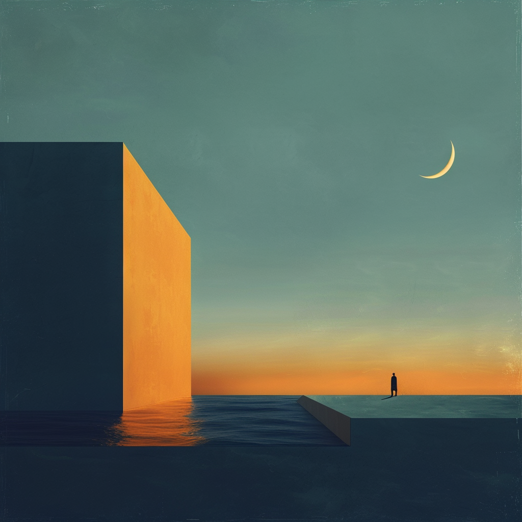 Twilight Contemplation Illustration on Lummi