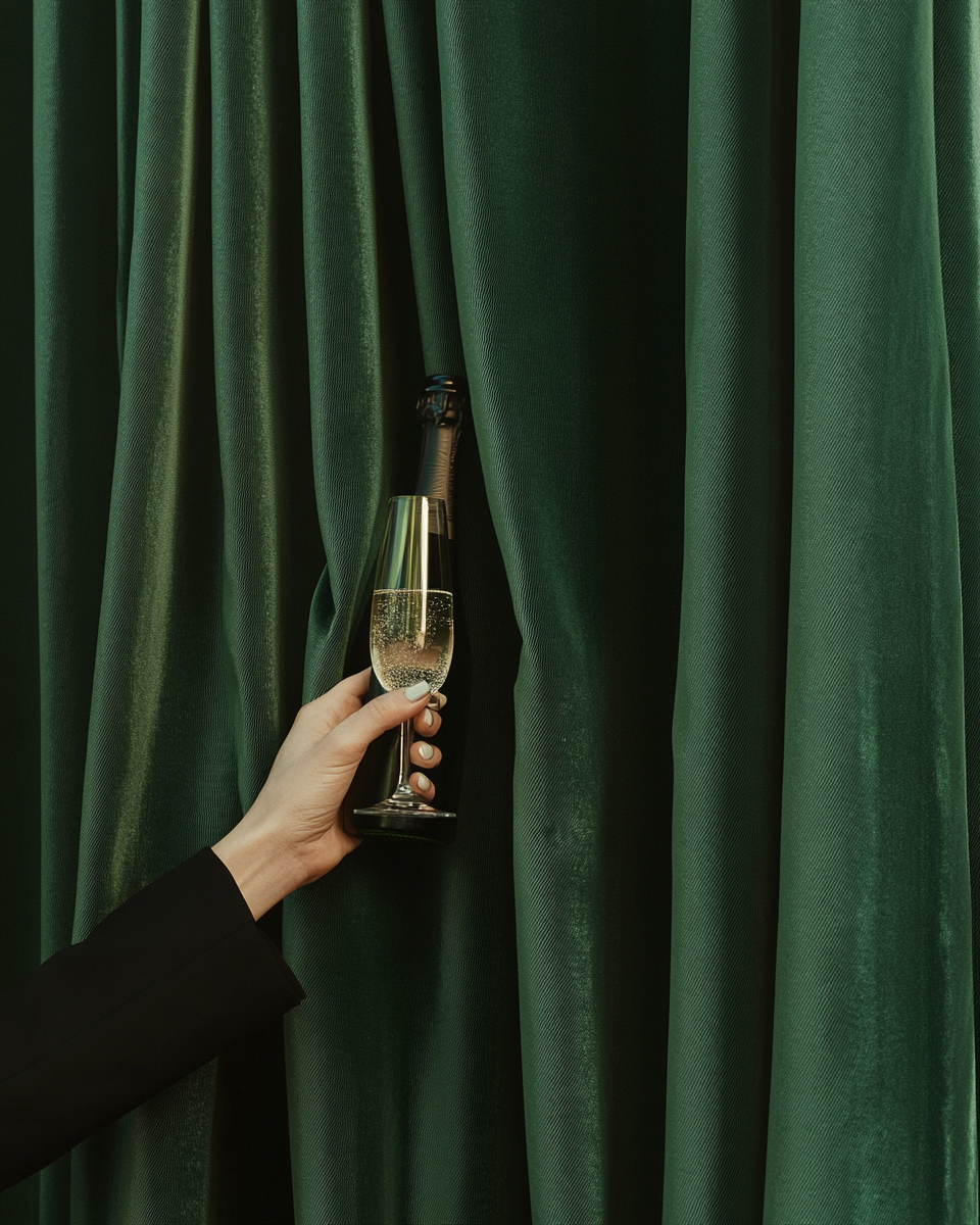 Elegant Champagne Moment Photo on Lummi