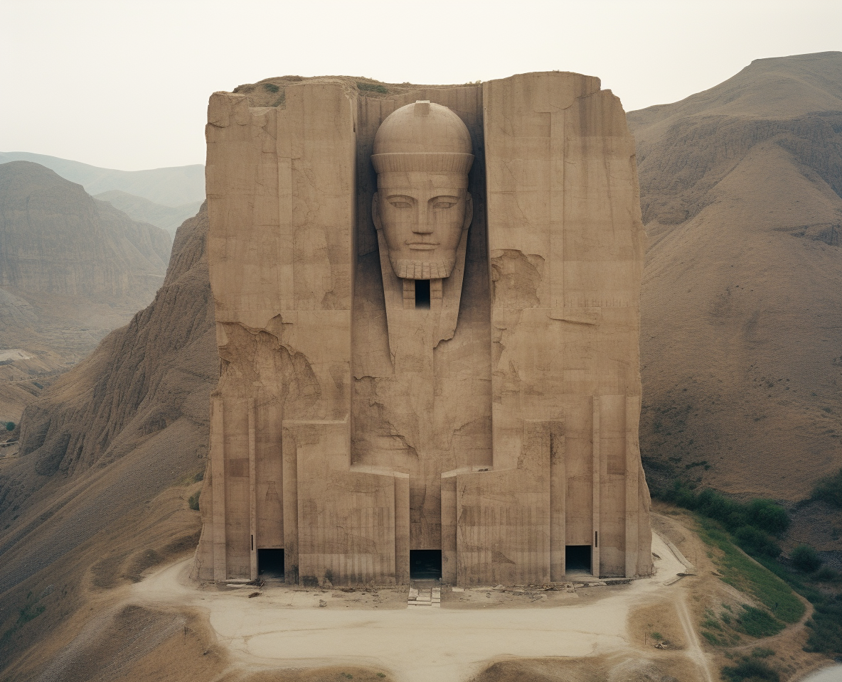 Ancient Colossal Cliffside Monolith Photo on Lummi