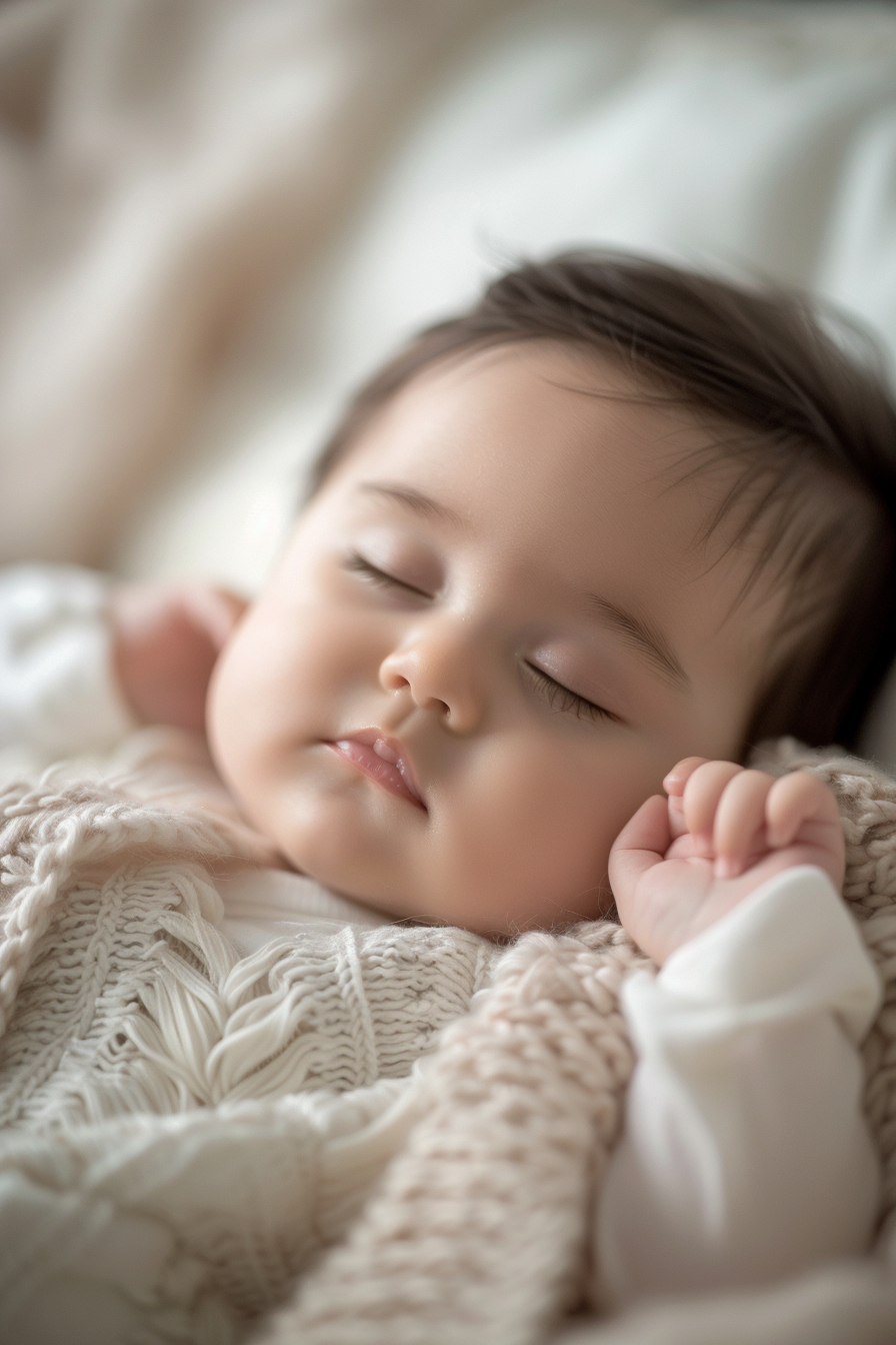 Serene Sleeping Baby Photo On Lummi