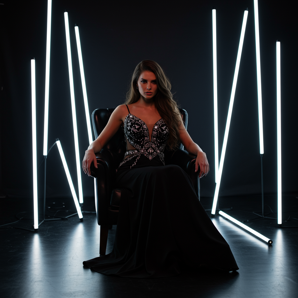Modern LED Portrait Photo on Lummi