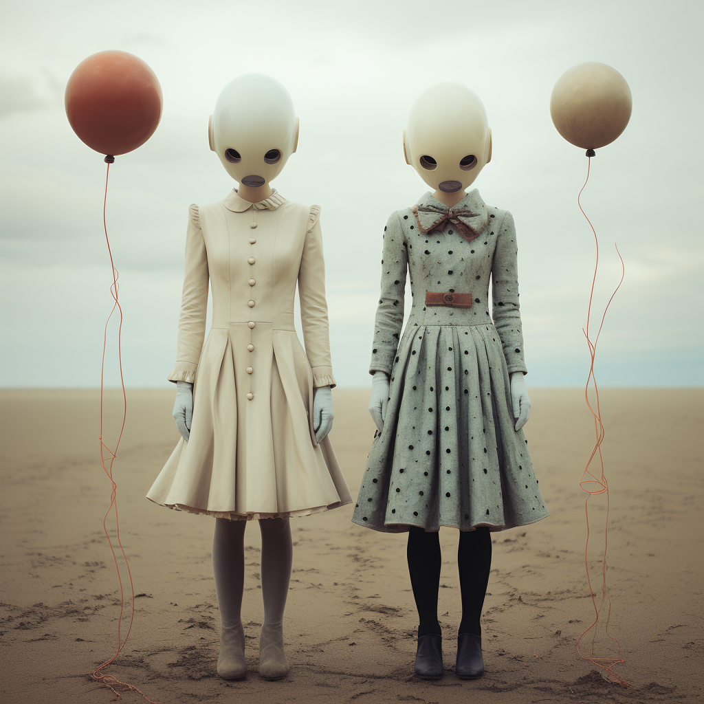 Surreal Figures on a Sandy Landscape Photo on Lummi