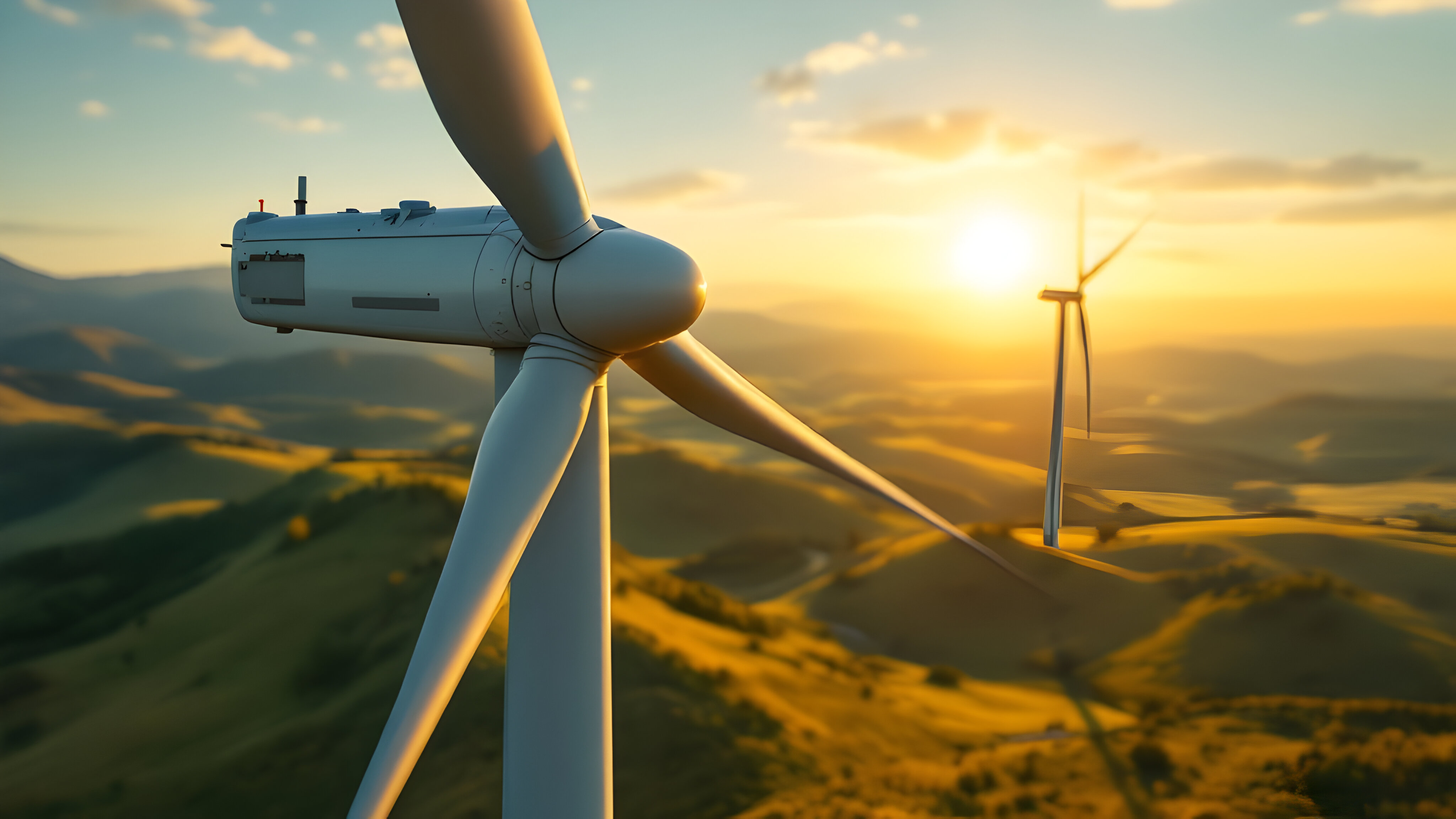 Modern Wind Turbine Scene Photo on Lummi