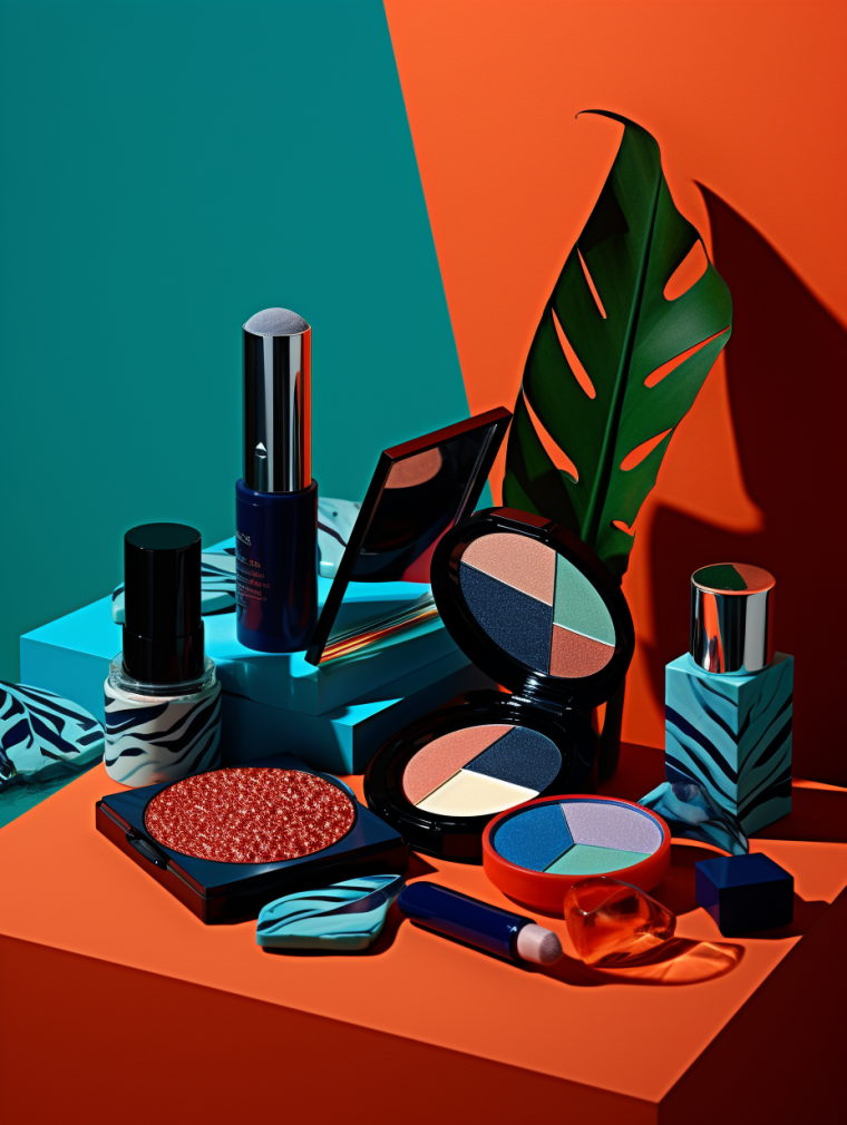 Vivid Elegance: A Nature-Inspired Cosmetics Array Photo on Lummi