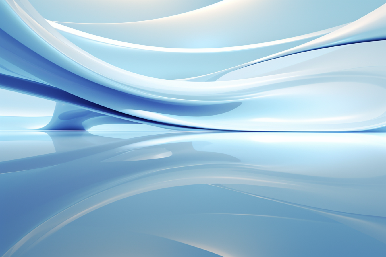 Ethereal Blue Waves Illustration on Lummi