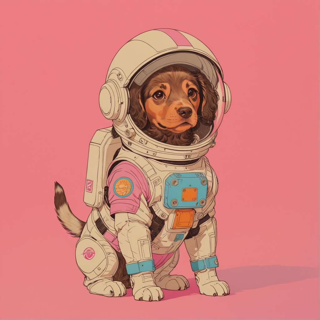 Dog Astronaut Illustration Illustration on Lummi