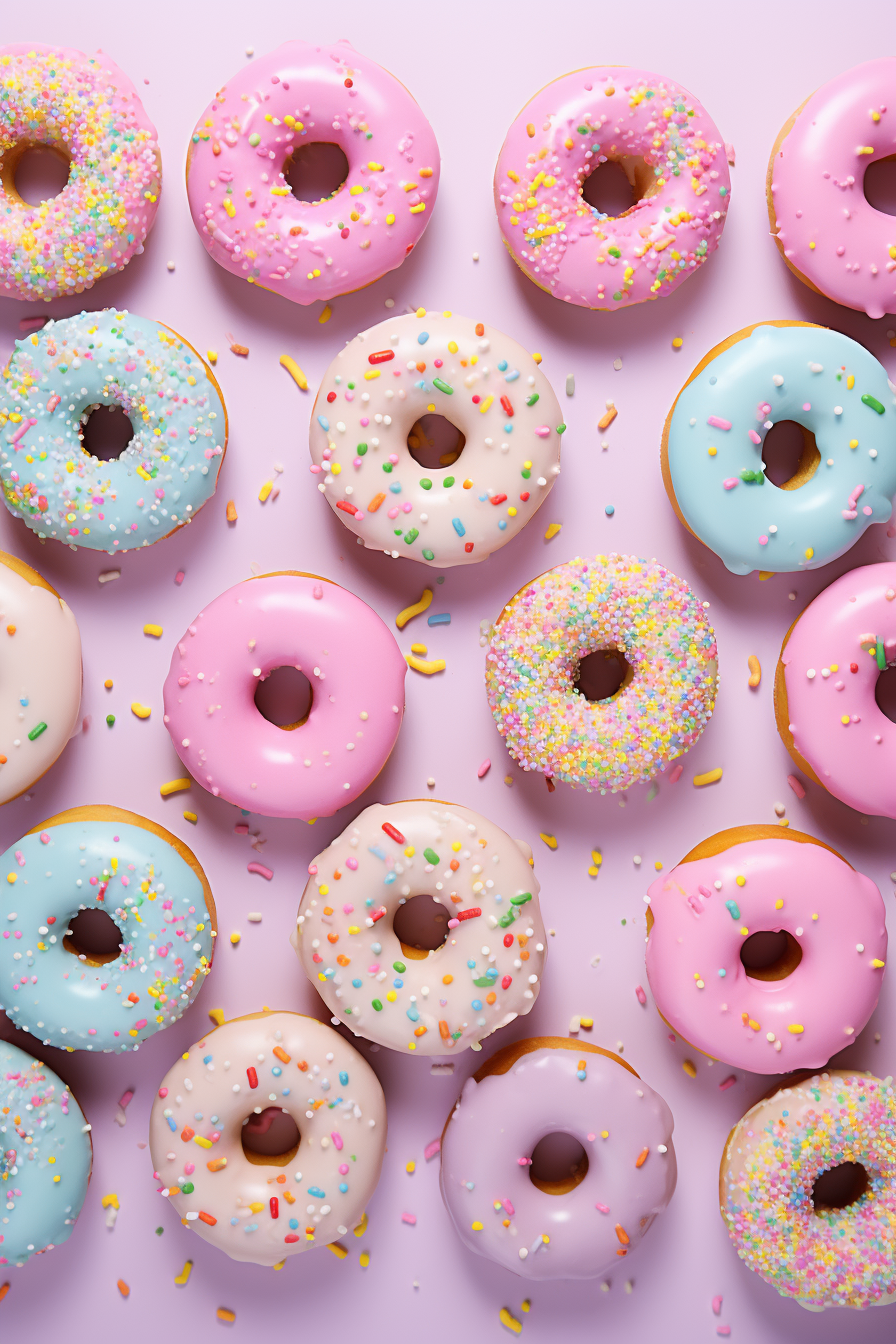 Whimsical Frosted Donut Array Photo on Lummi