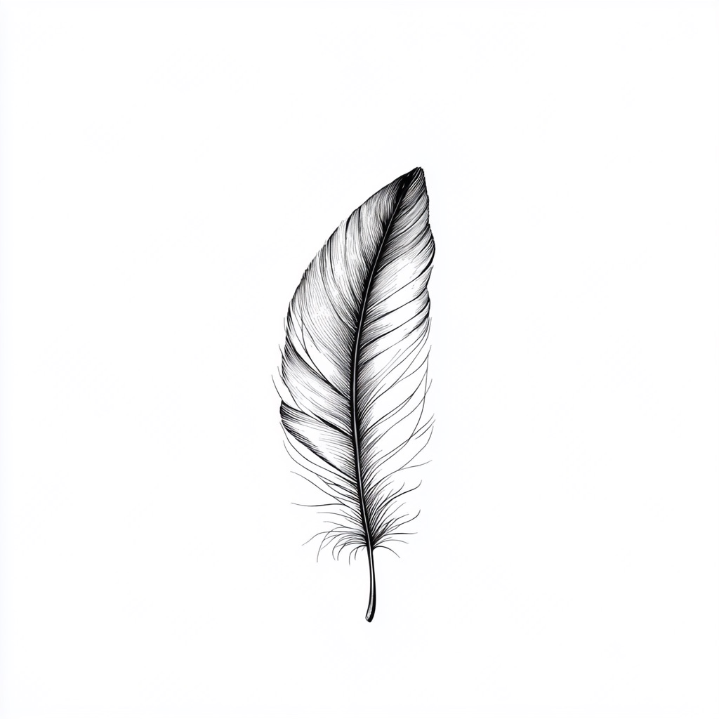 Intricate Feather Art Illustration on Lummi