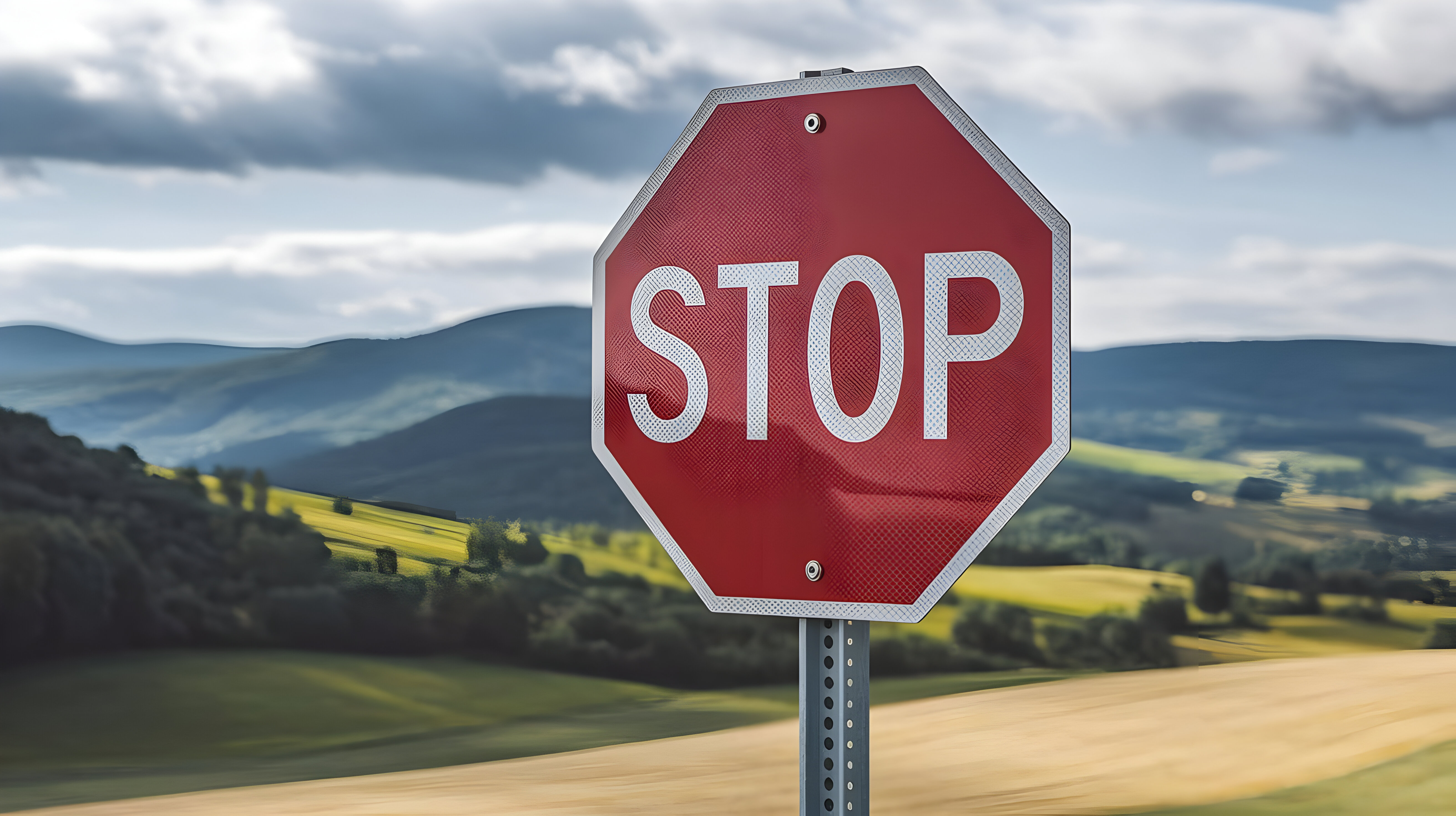 Stop Sign in Nature Photo on Lummi