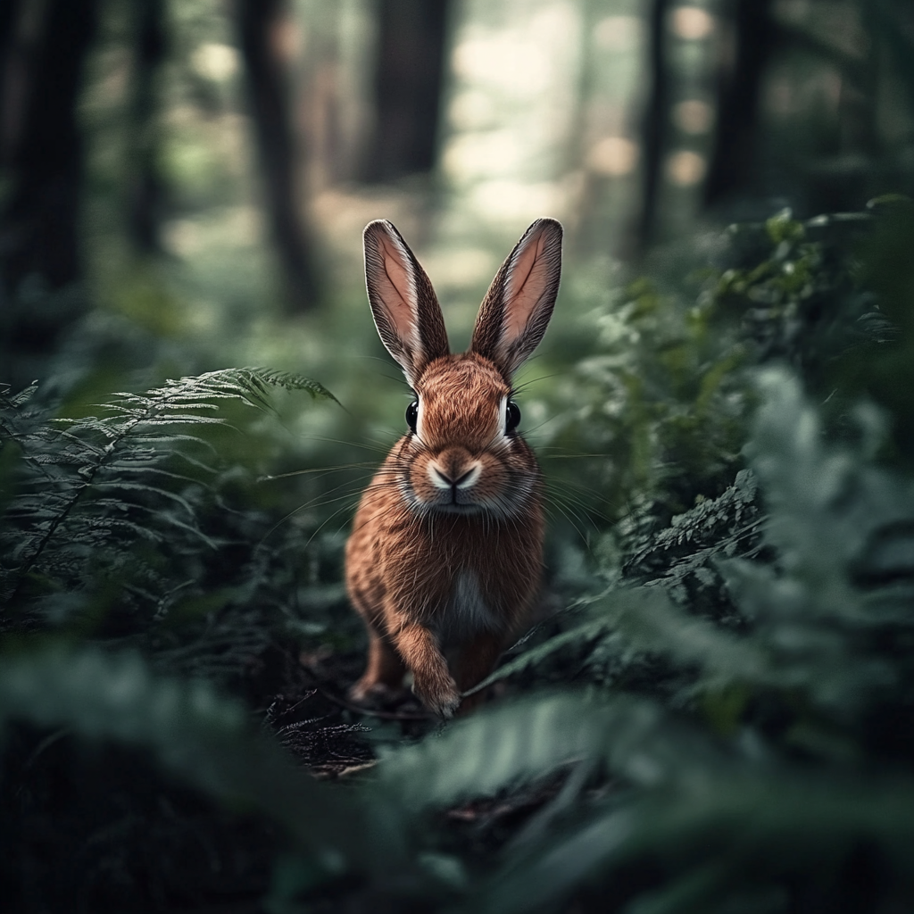 Rabbit in Forest Photo on Lummi